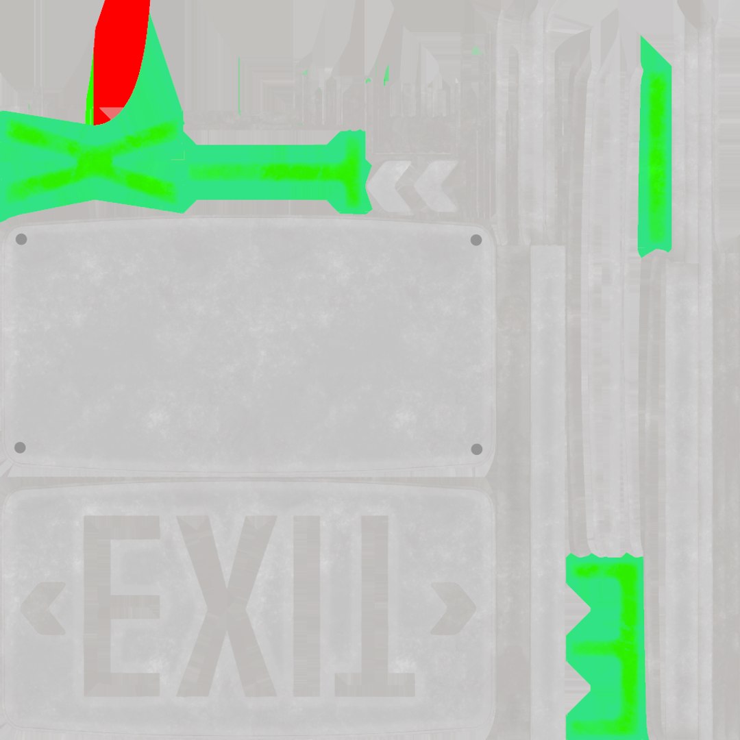 3D Exit Sign 4K And 2K Low-poly Model - TurboSquid 2008130