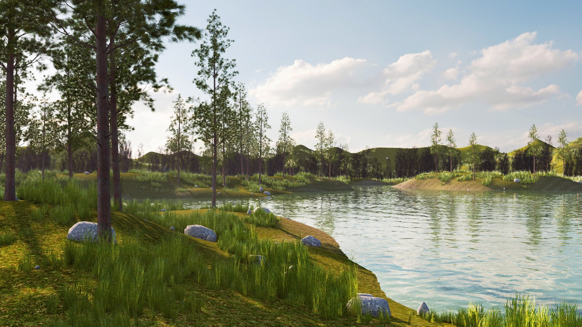 Lake Environment Animated 3D - TurboSquid 1999436