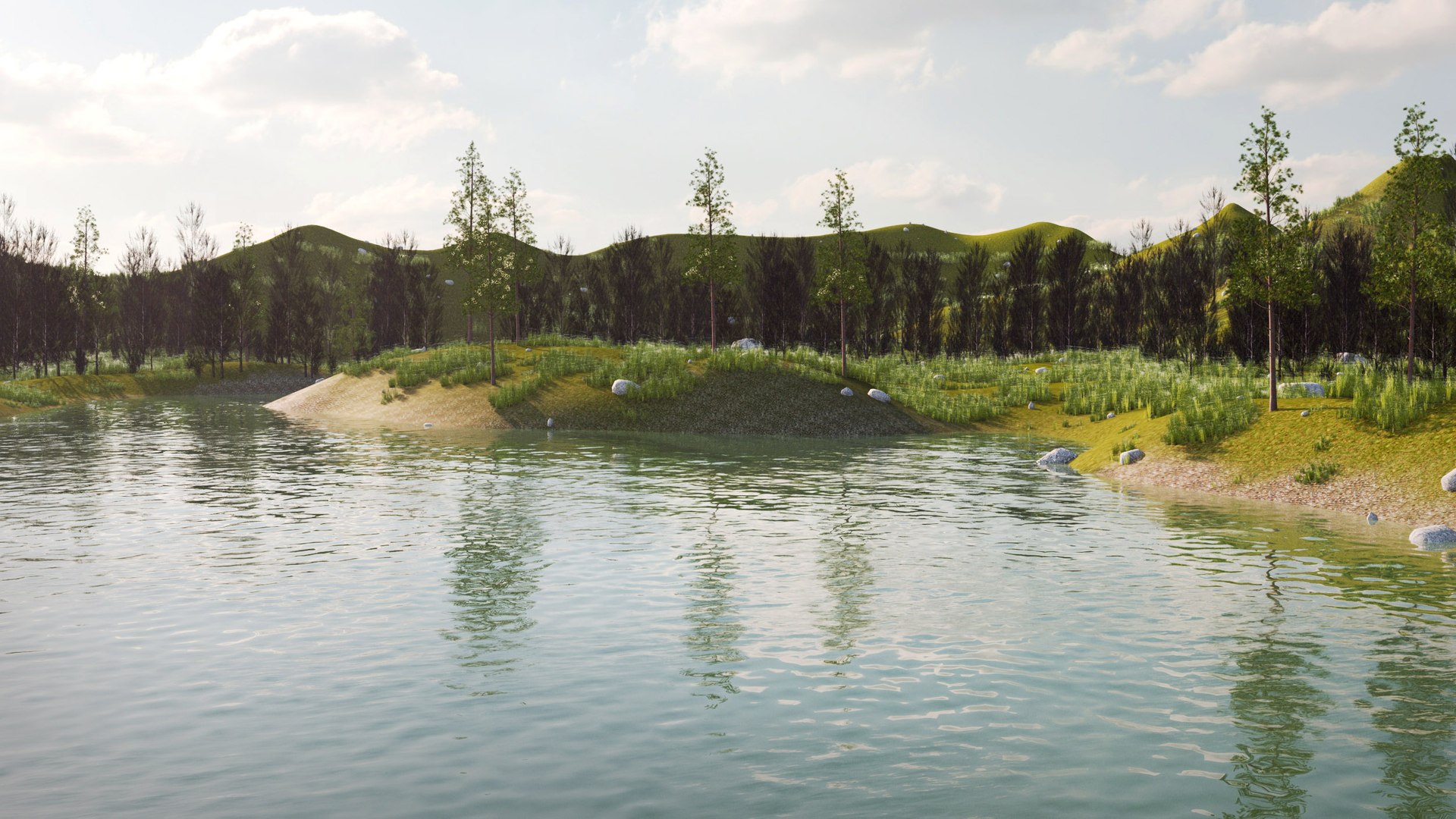 Lake Environment Animated 3D - TurboSquid 1999436