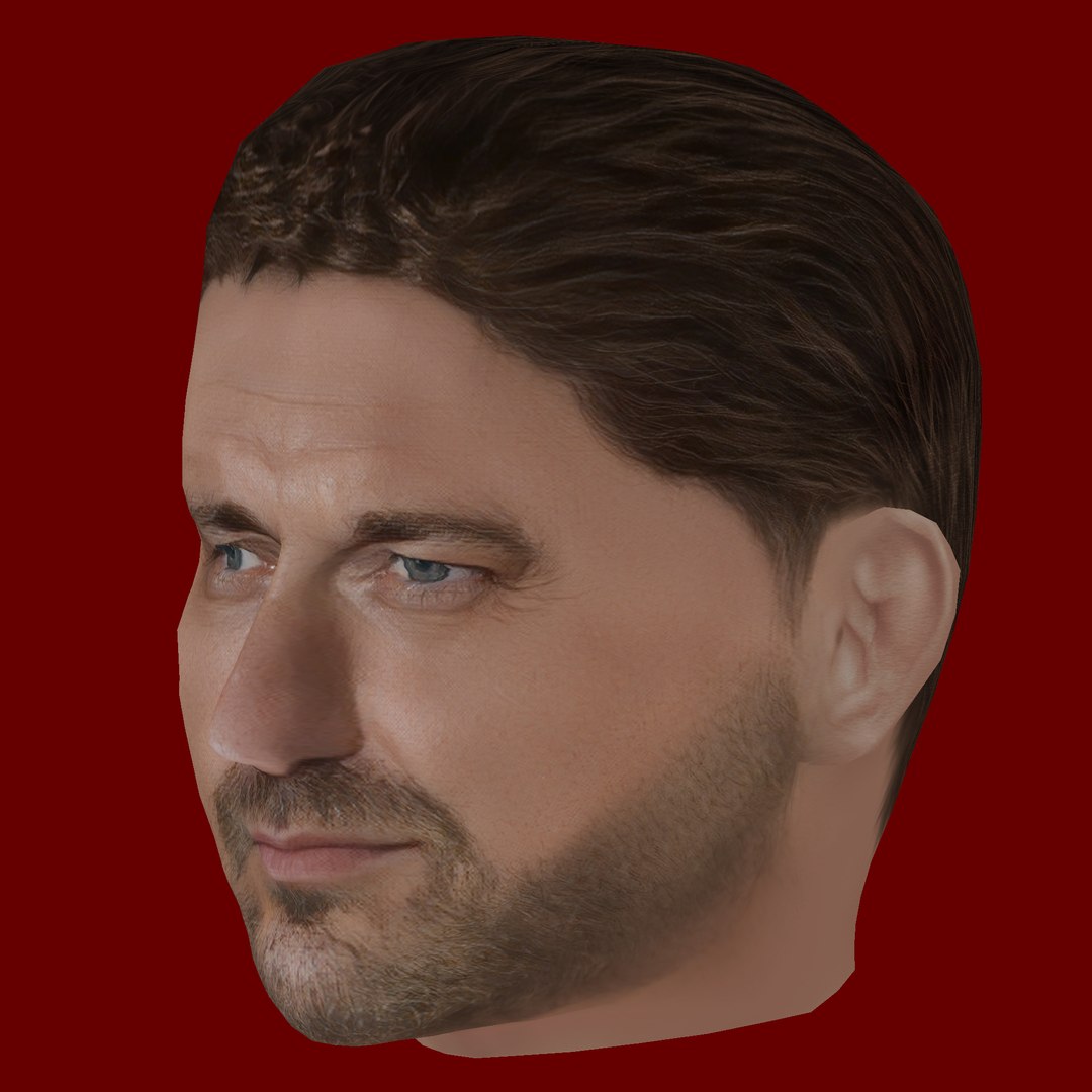Gerard Butler Head - Low Poly Head For Game 3D Model - TurboSquid 1868504