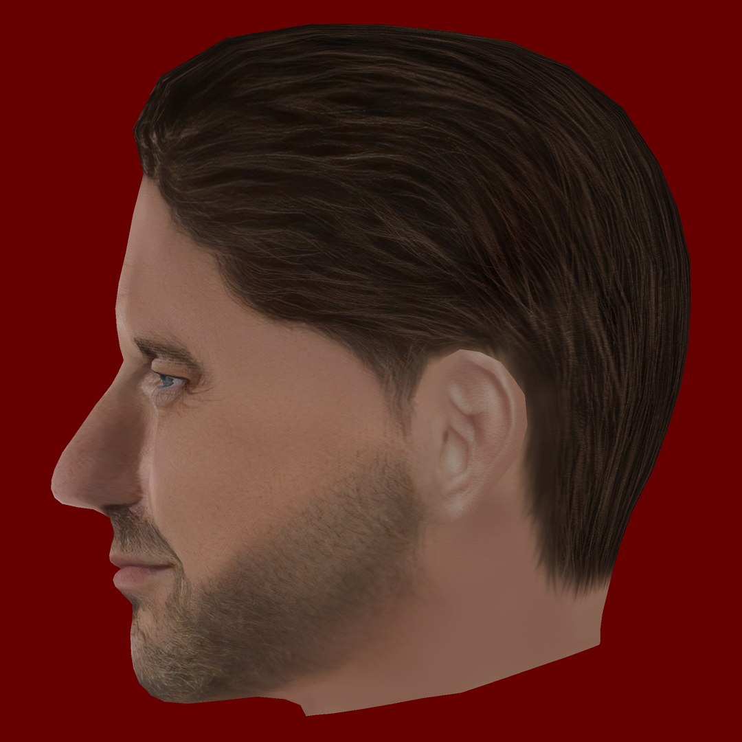 Gerard Butler Head - Low Poly Head For Game 3D Model - TurboSquid 1868504
