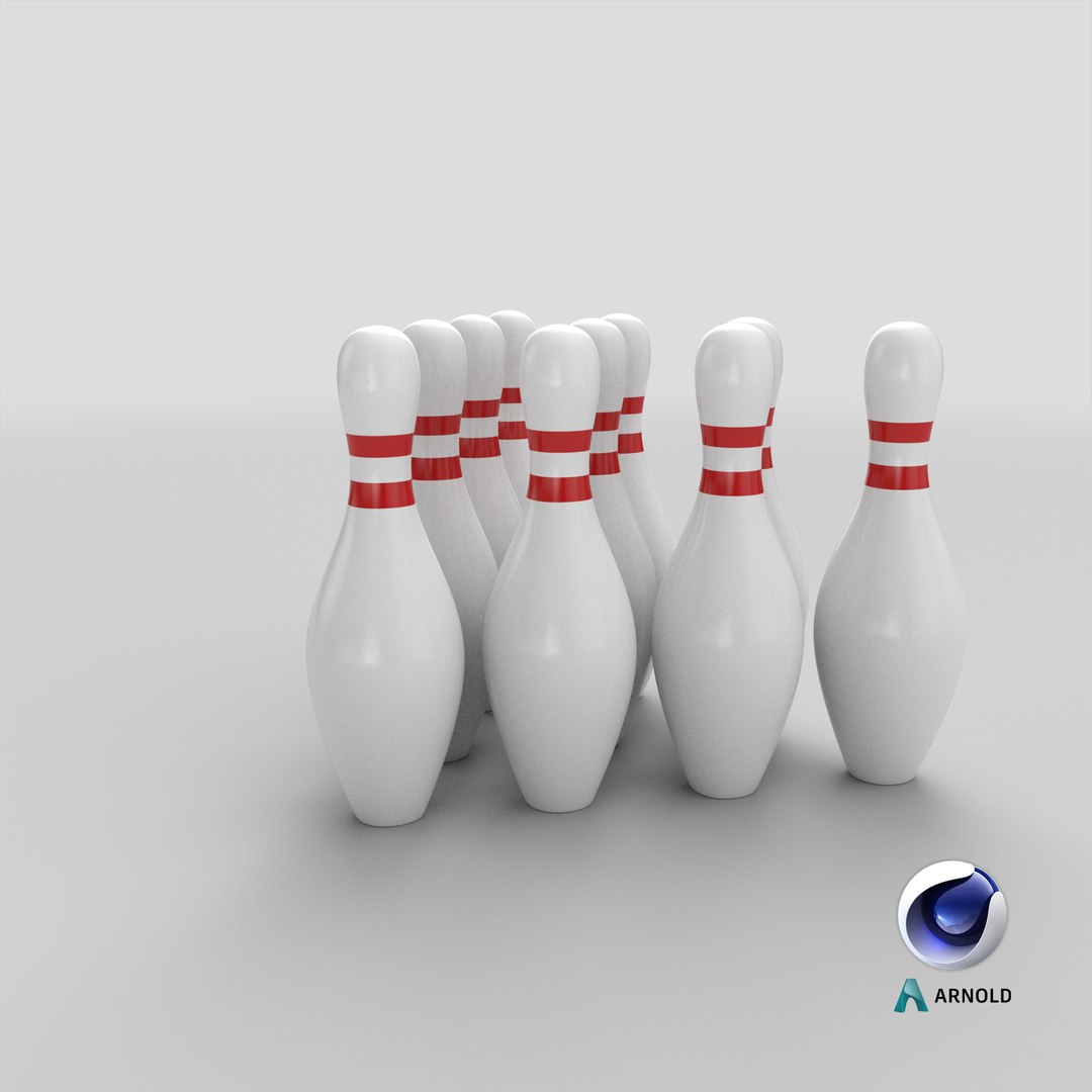 3D Model Bowling Pins - TurboSquid 1981336