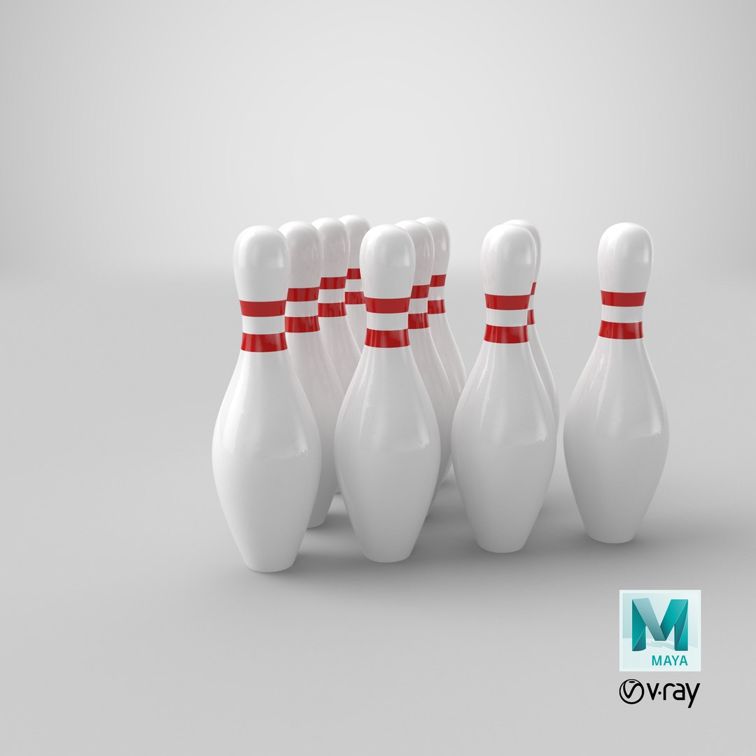 3D Model Bowling Pins - TurboSquid 1981336