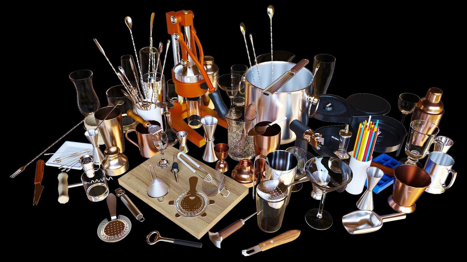 Bartender Tools Set 70 Model - TurboSquid 1633247