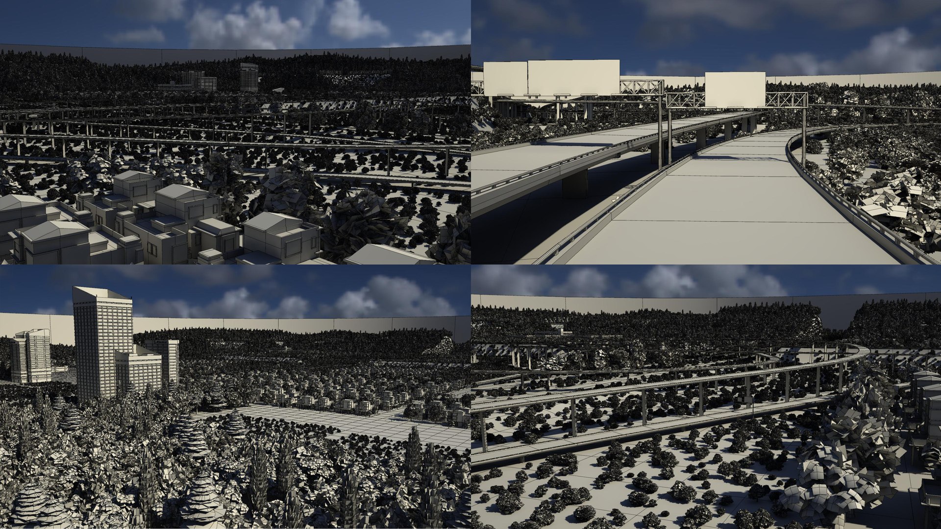 Freeway Suburbs Collection 3D Model - TurboSquid 1916476