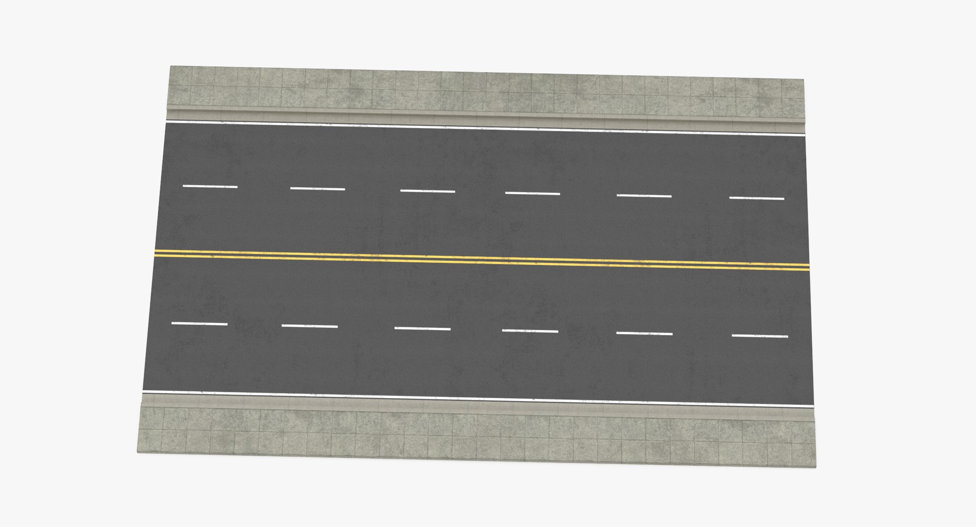 4 Lane Street Straight 3d Model