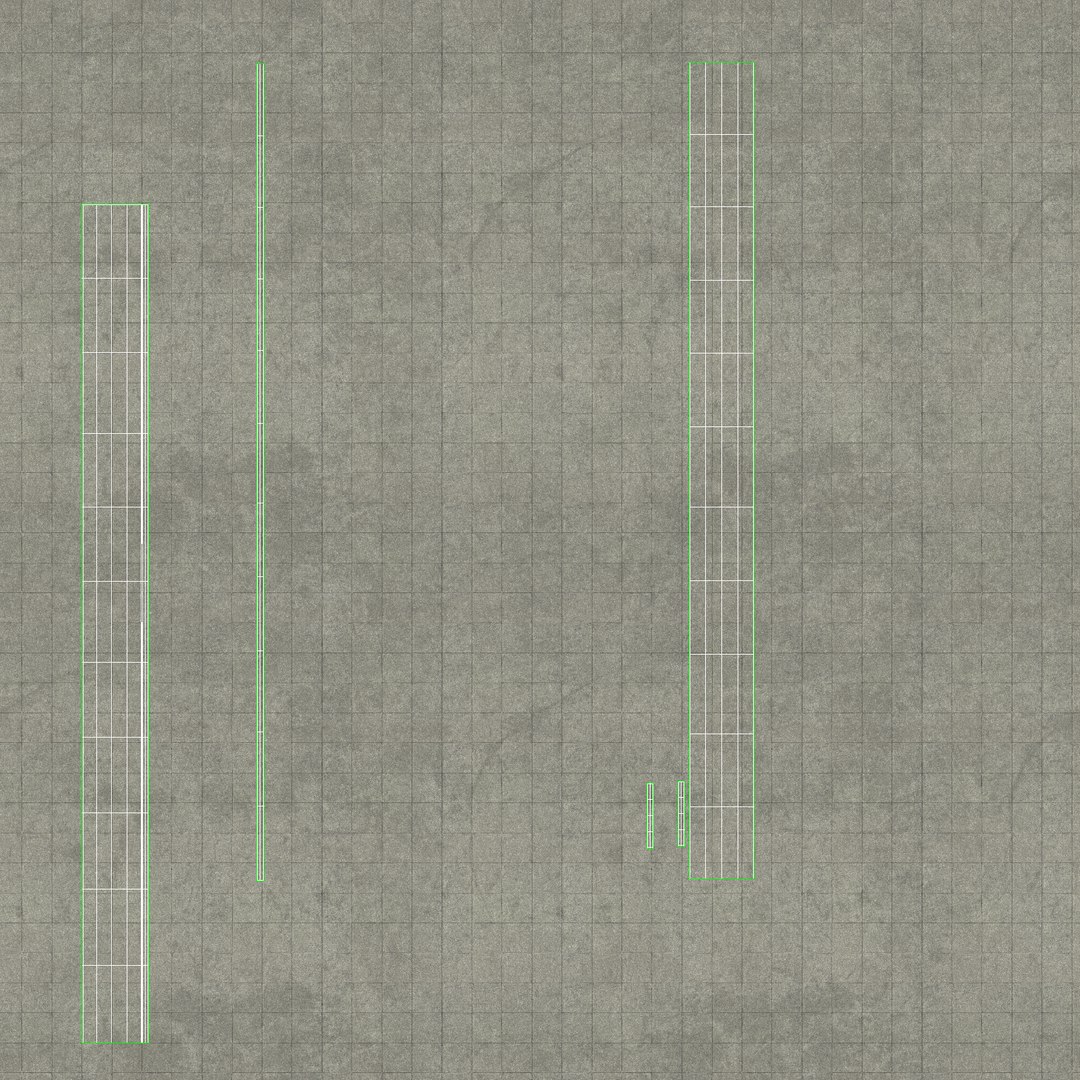 4 Lane Street Straight 3d Model