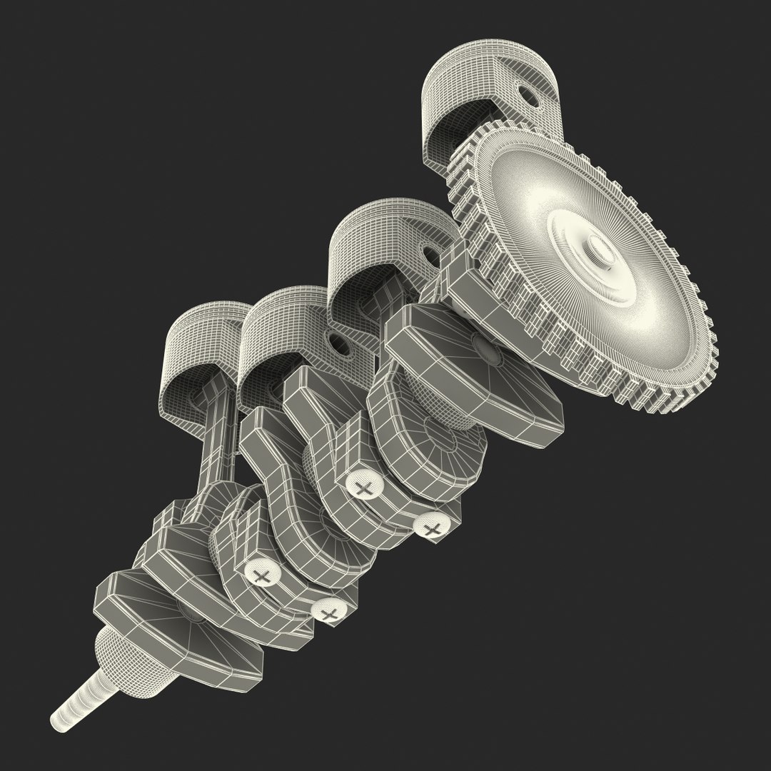 Engine Piston Crankshaft 3d Model