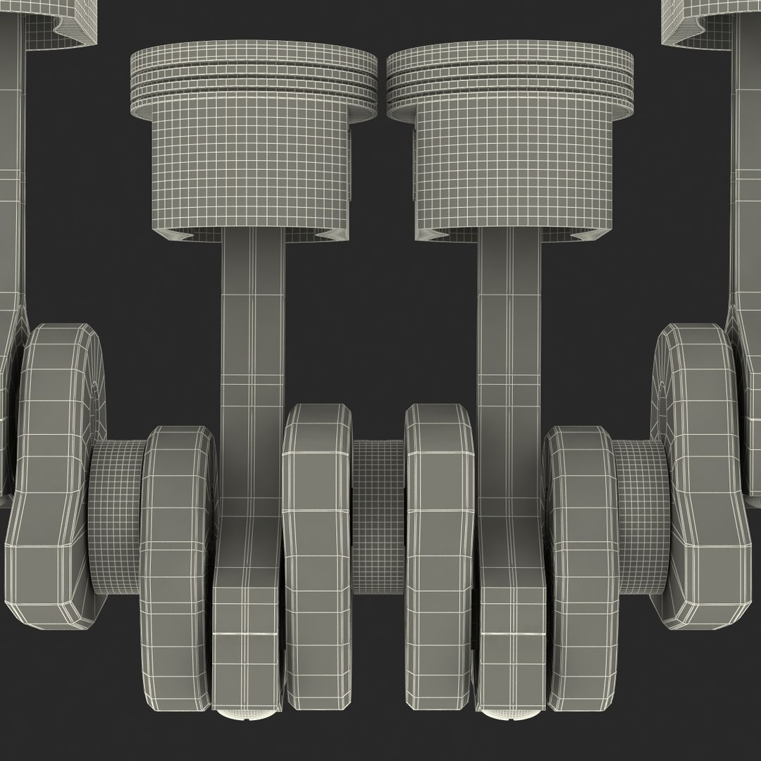 Engine Piston Crankshaft 3d Model