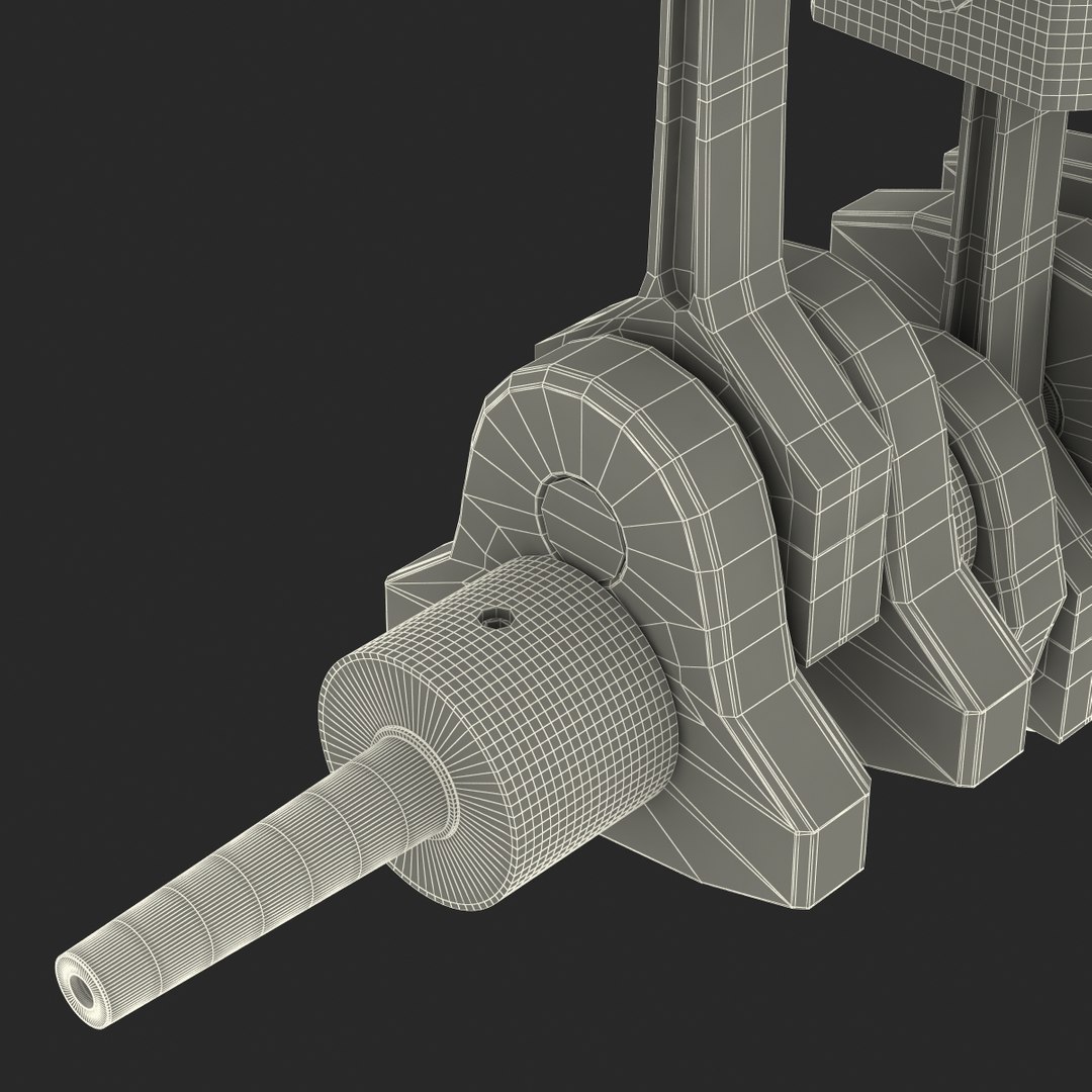 Engine Piston Crankshaft 3d Model