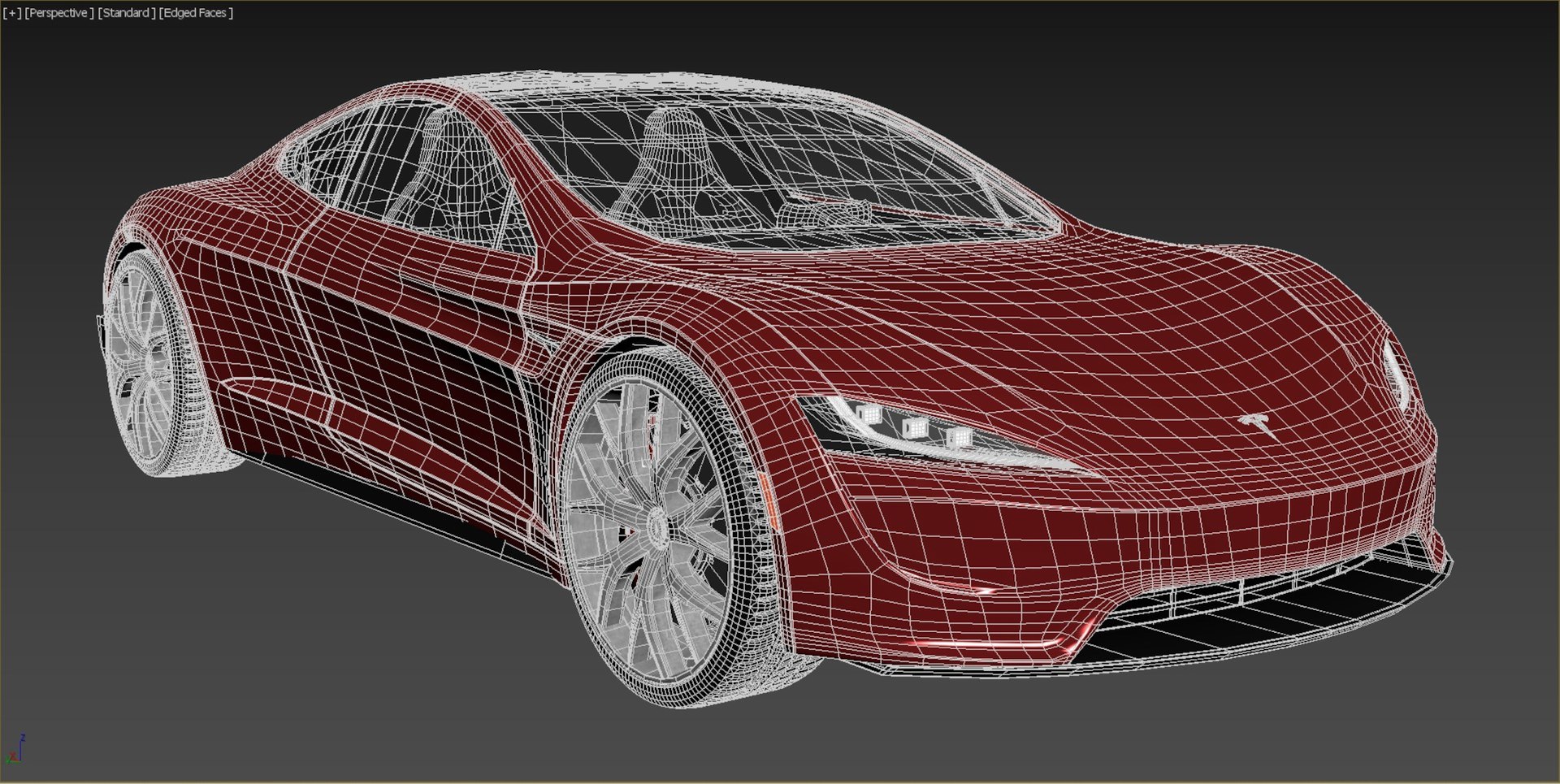 3D Tesla Roadster model - TurboSquid 2147022