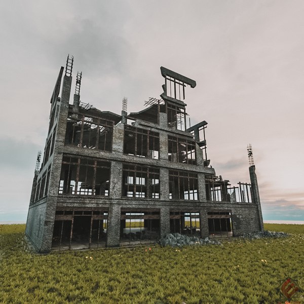 Post apocalypse building 3D model - TurboSquid 1409709