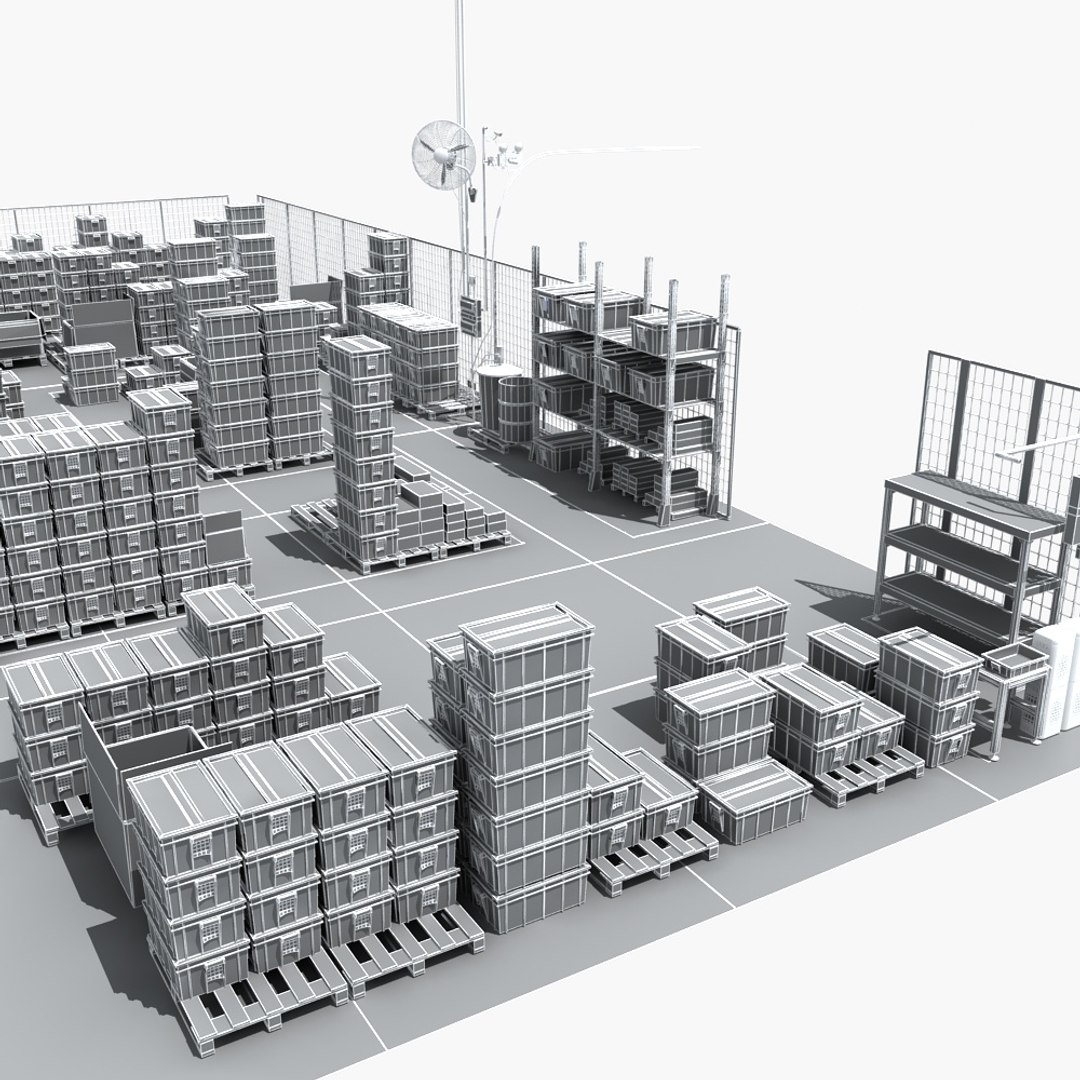 3D Warehouse Storage Boxes - TurboSquid 1392312