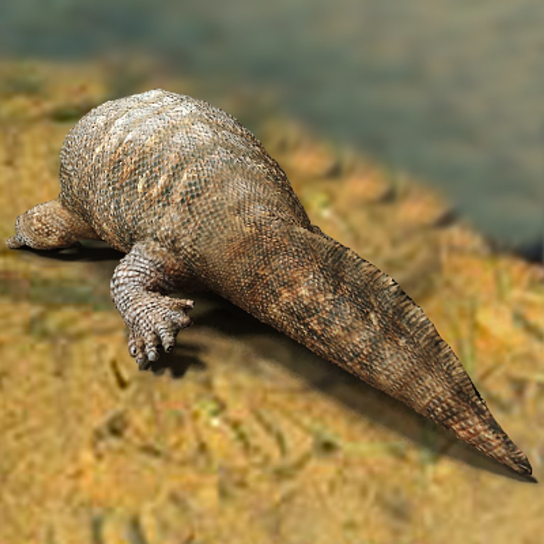 3ds Max Ichthyostega Prehistoric Fish