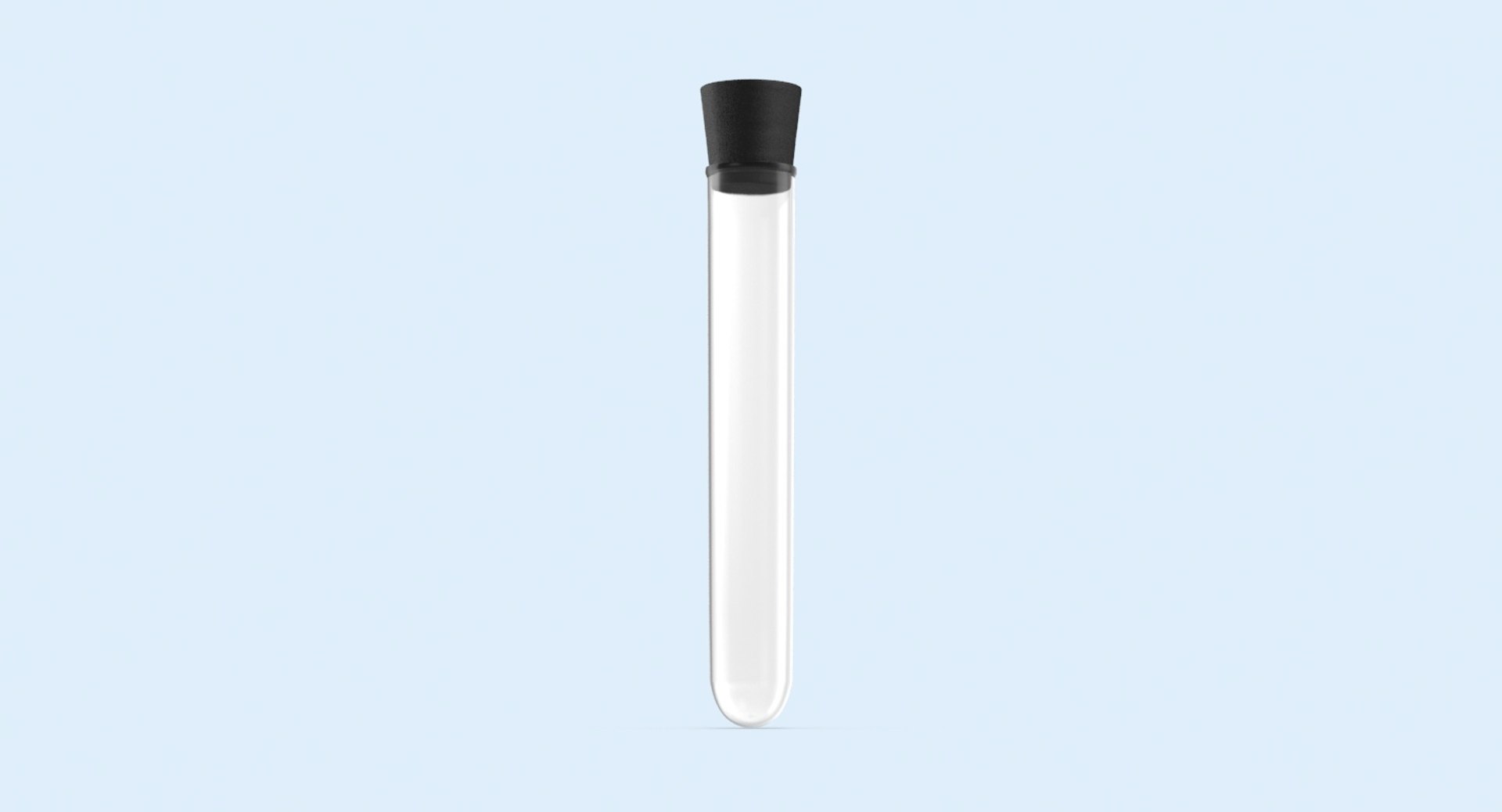 3d Model Small Test Tube Black