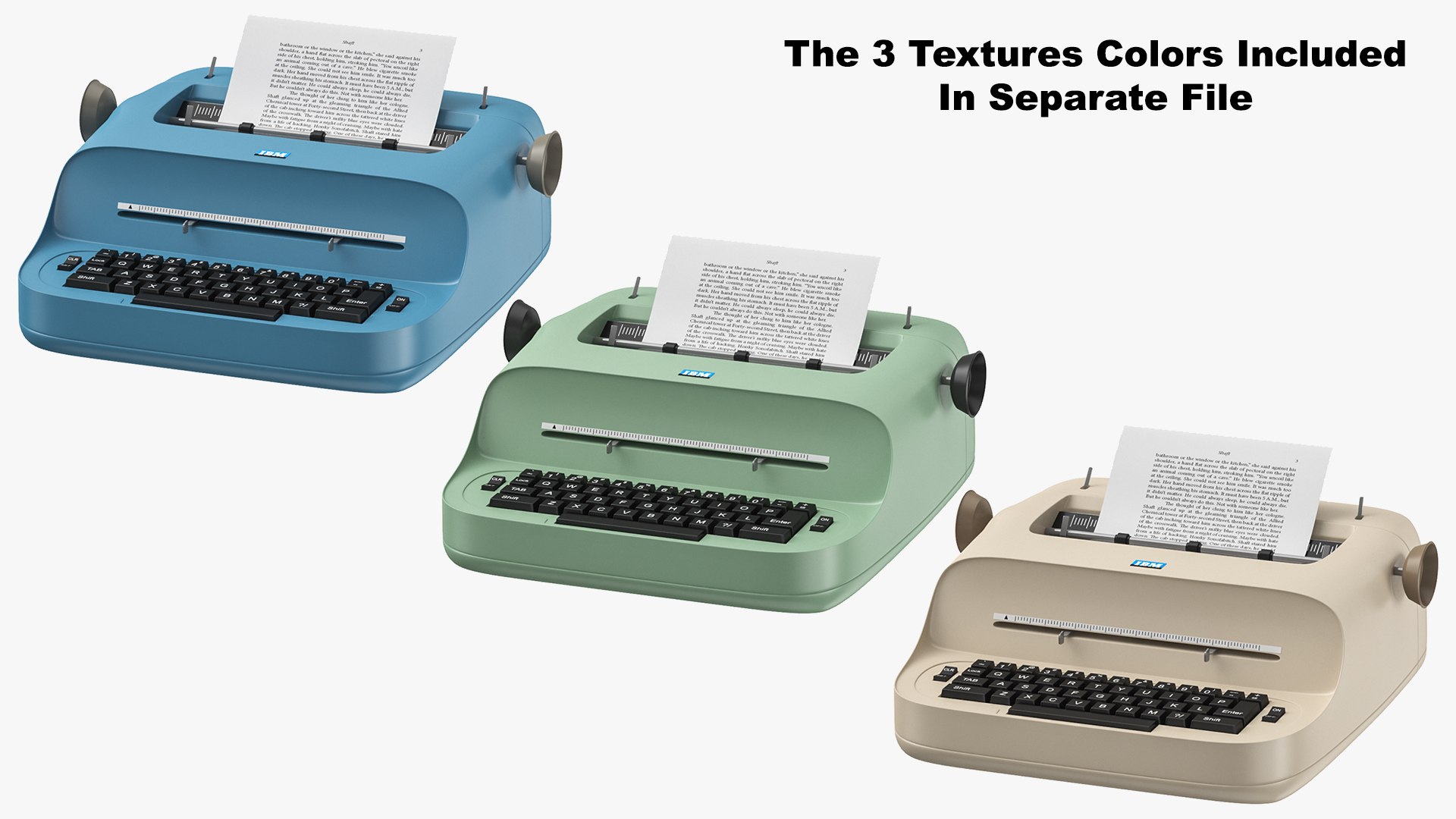 Vintage Typewriter 01 3D Model - TurboSquid 2012371