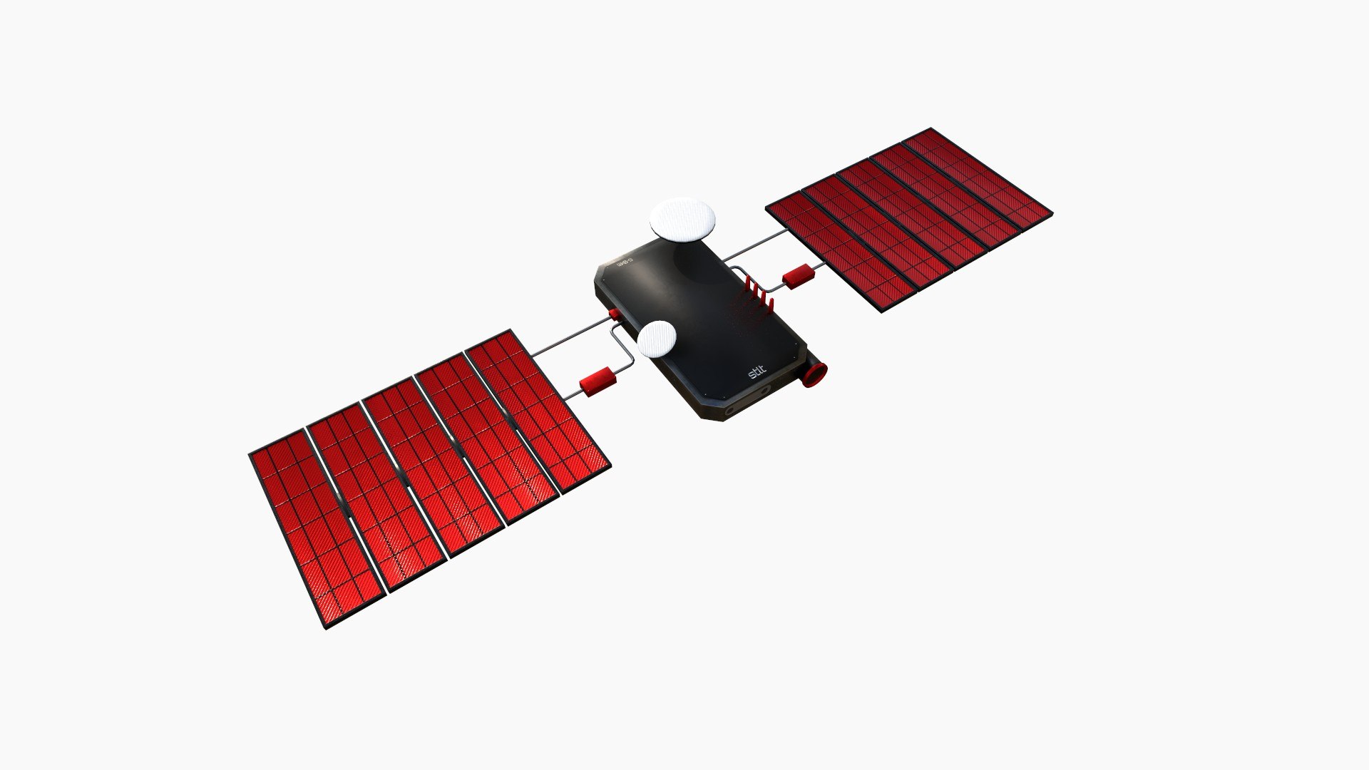 3D Model Satellite I04 Steel Red - SciFi Space Design - TurboSquid 2228265