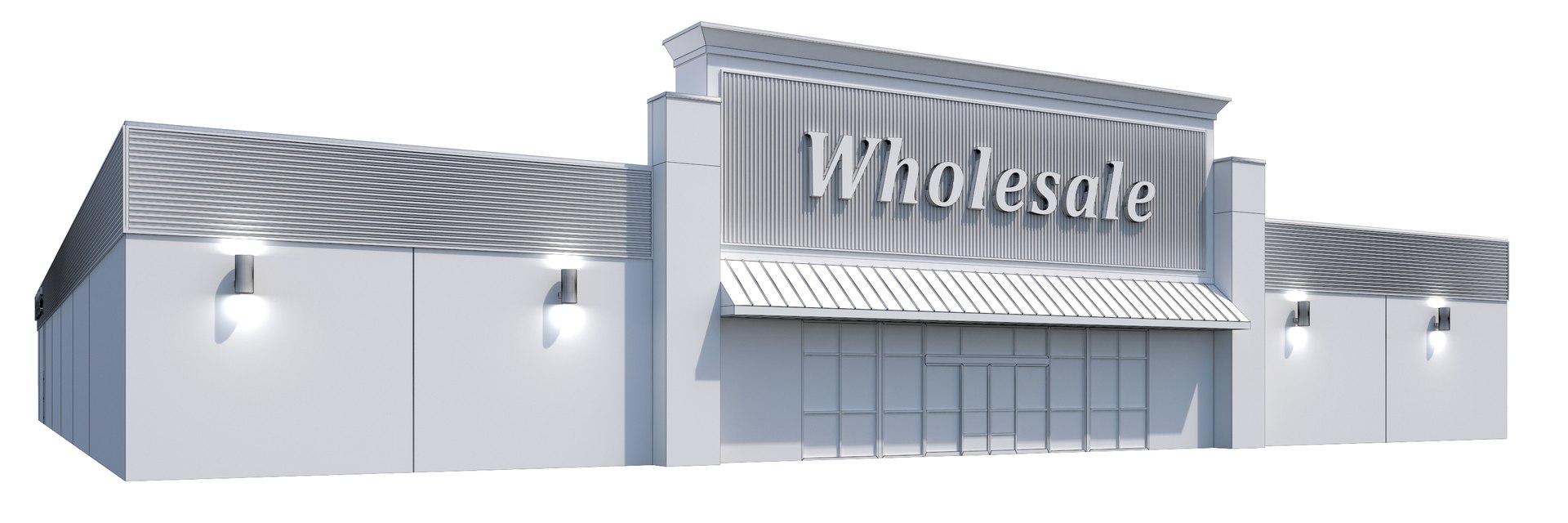 Retail Store Building Grocery 3D Model - TurboSquid 1238584