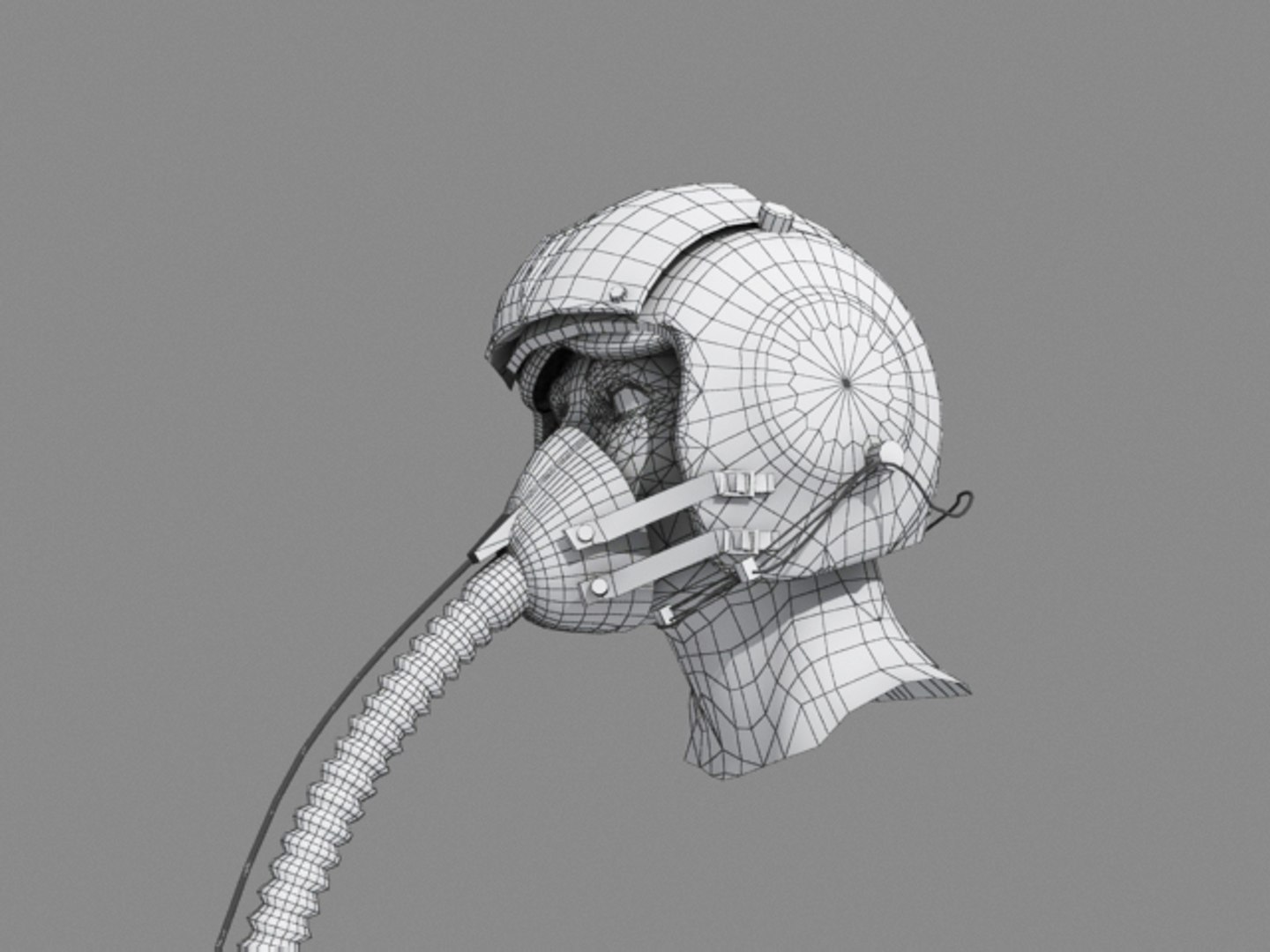 Pilot Helmet 3d Model