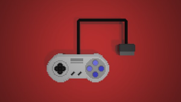 8-bit snes controller 3D model - TurboSquid 1255310