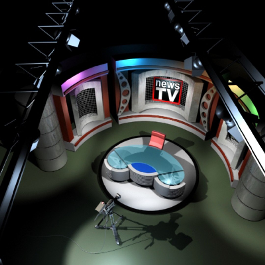 3ds Max Tv News Studio Cameras
