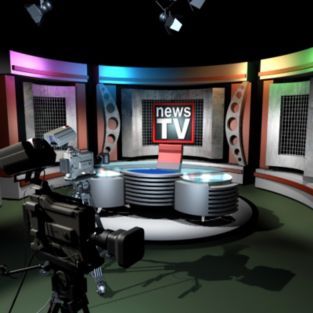 3ds Max Tv News Studio Cameras