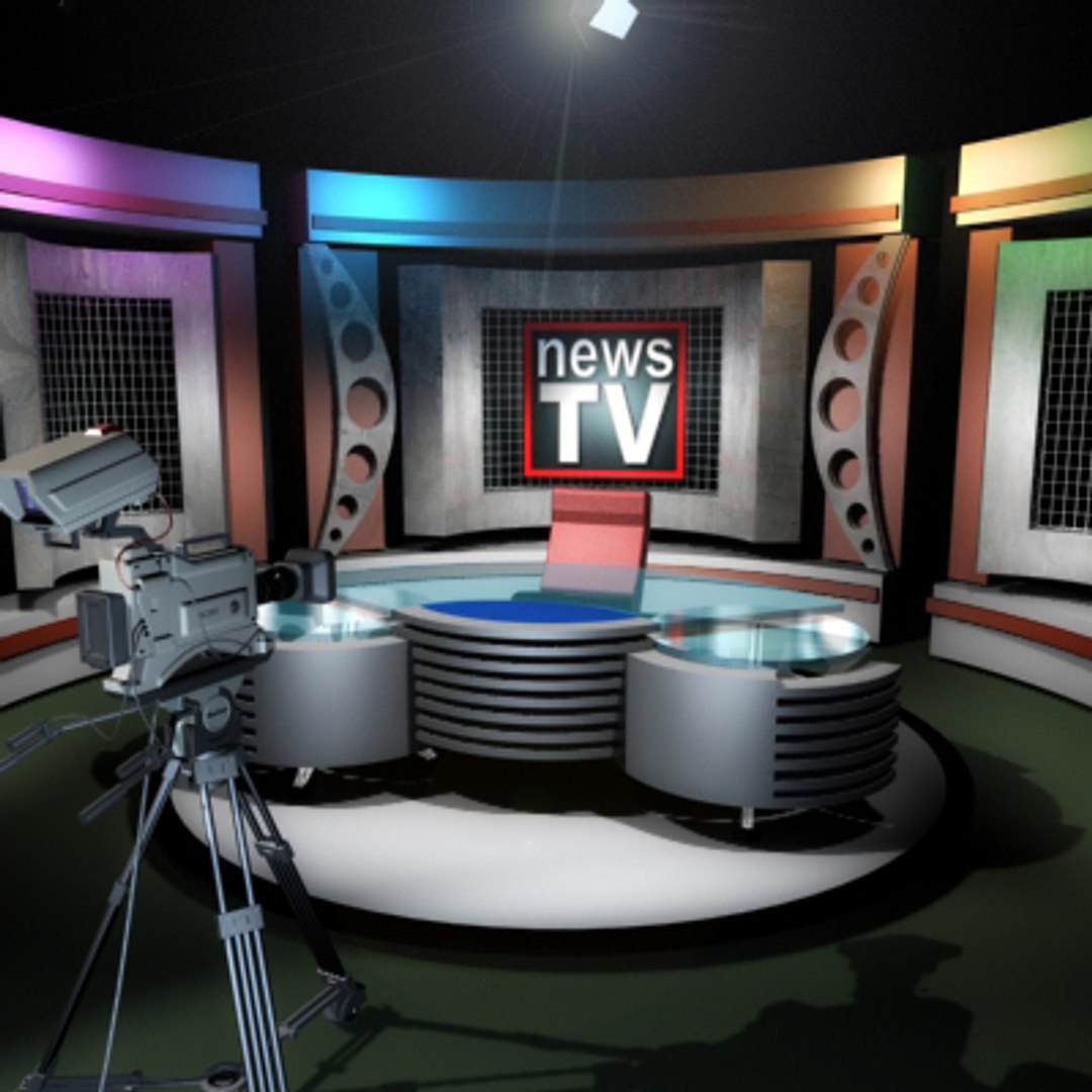 3ds Max Tv News Studio Cameras