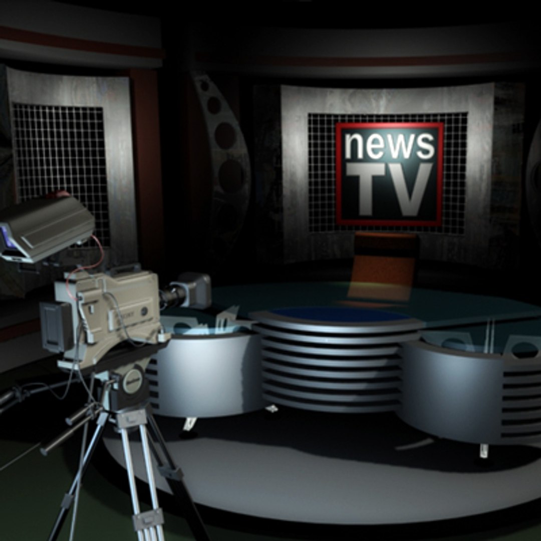 3ds Max Tv News Studio Cameras