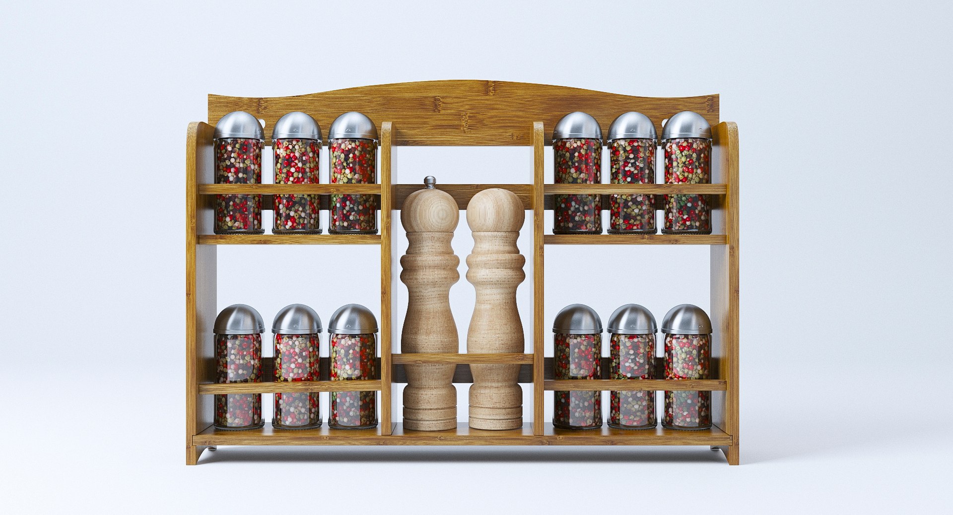 Bamboo wood wall spice 3D model - TurboSquid 1323799