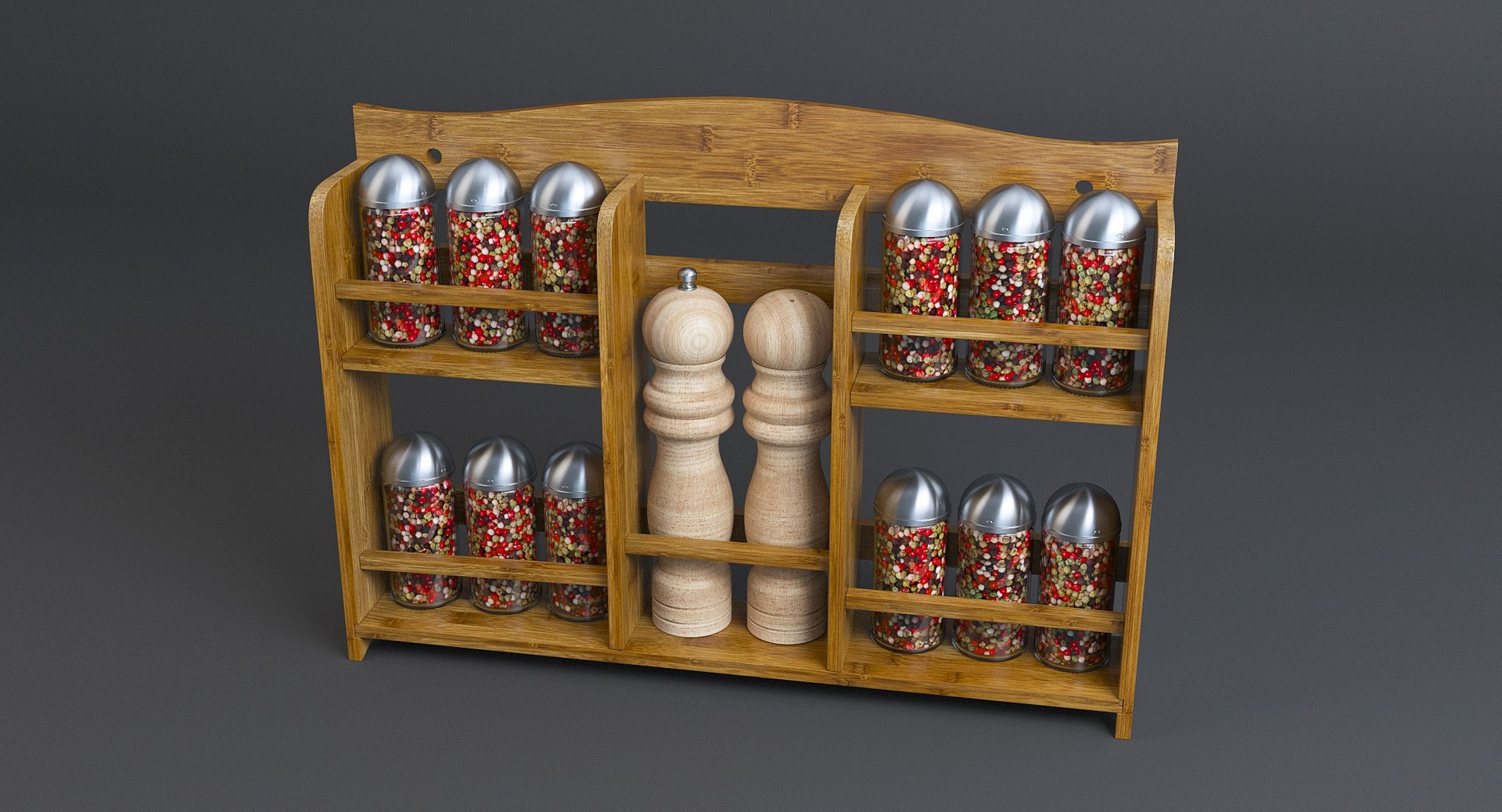 Bamboo wood wall spice 3D model - TurboSquid 1323799