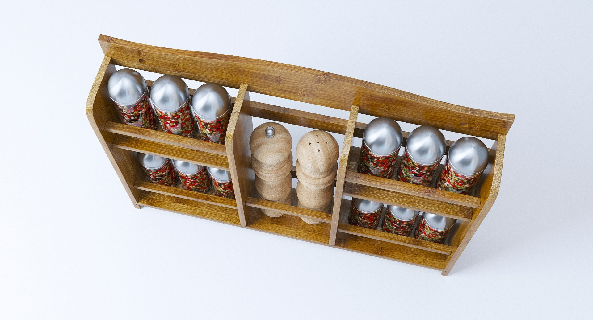 Bamboo wood wall spice 3D model - TurboSquid 1323799