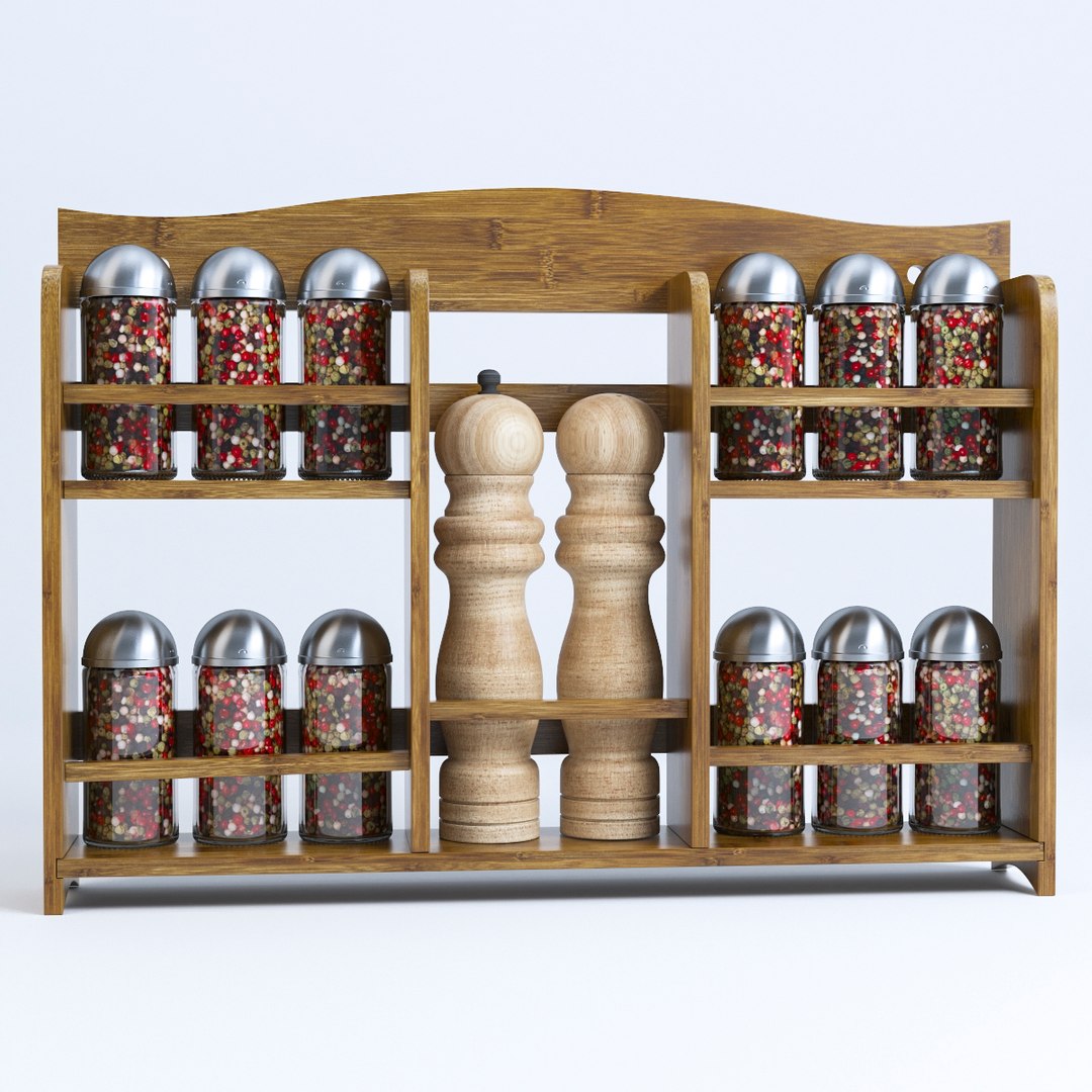 Bamboo wood wall spice 3D model - TurboSquid 1323799