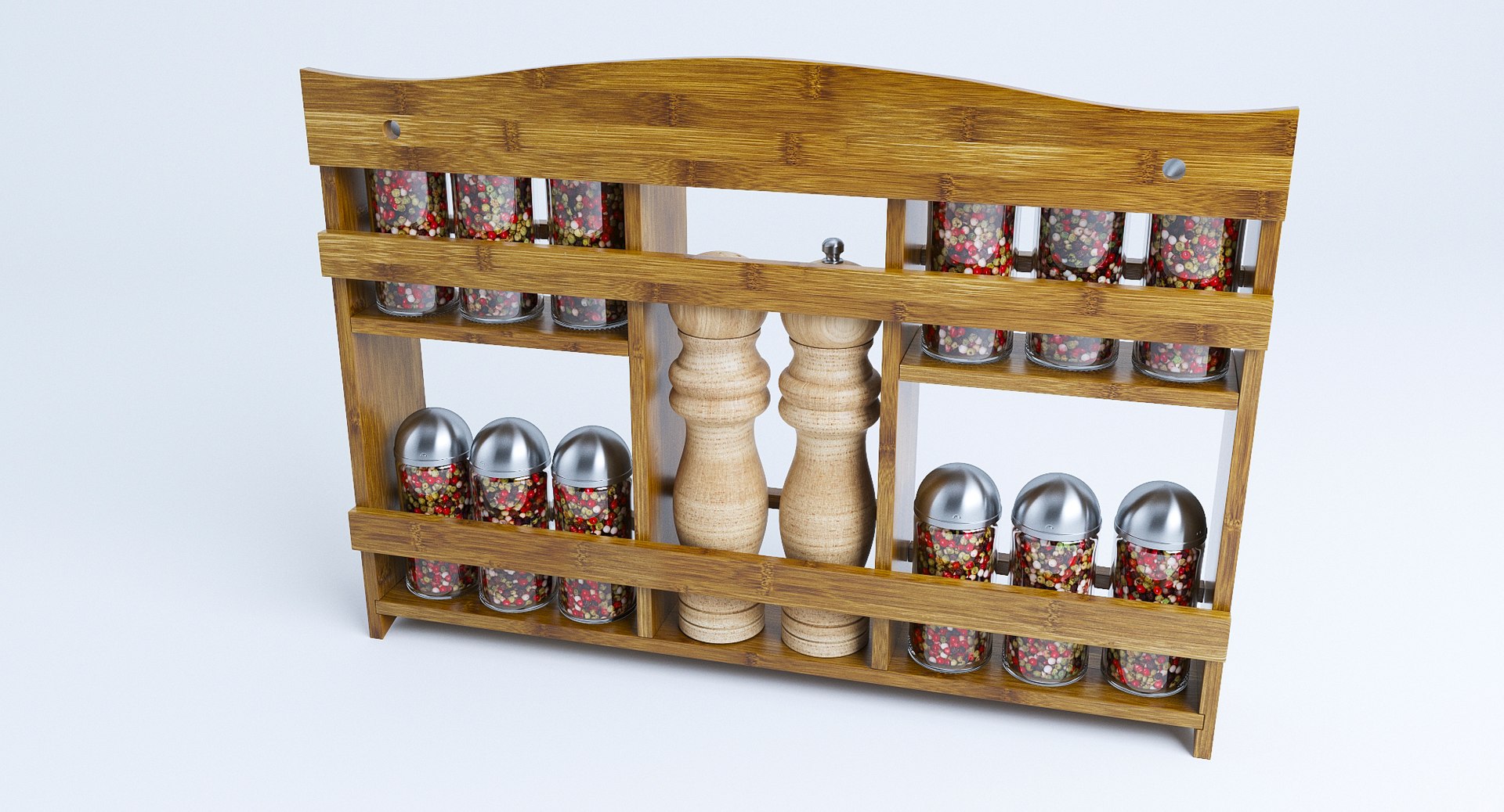 Bamboo wood wall spice 3D model - TurboSquid 1323799