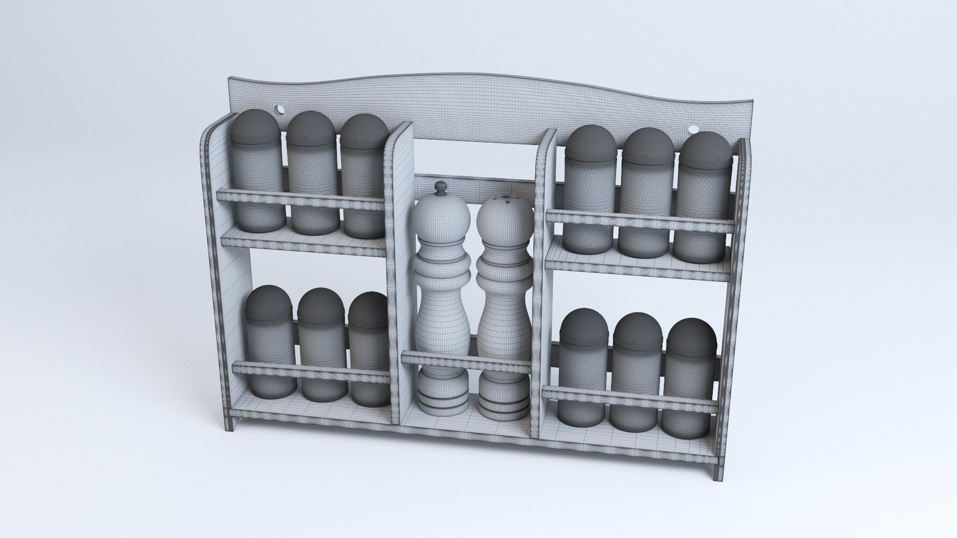 Bamboo wood wall spice 3D model - TurboSquid 1323799