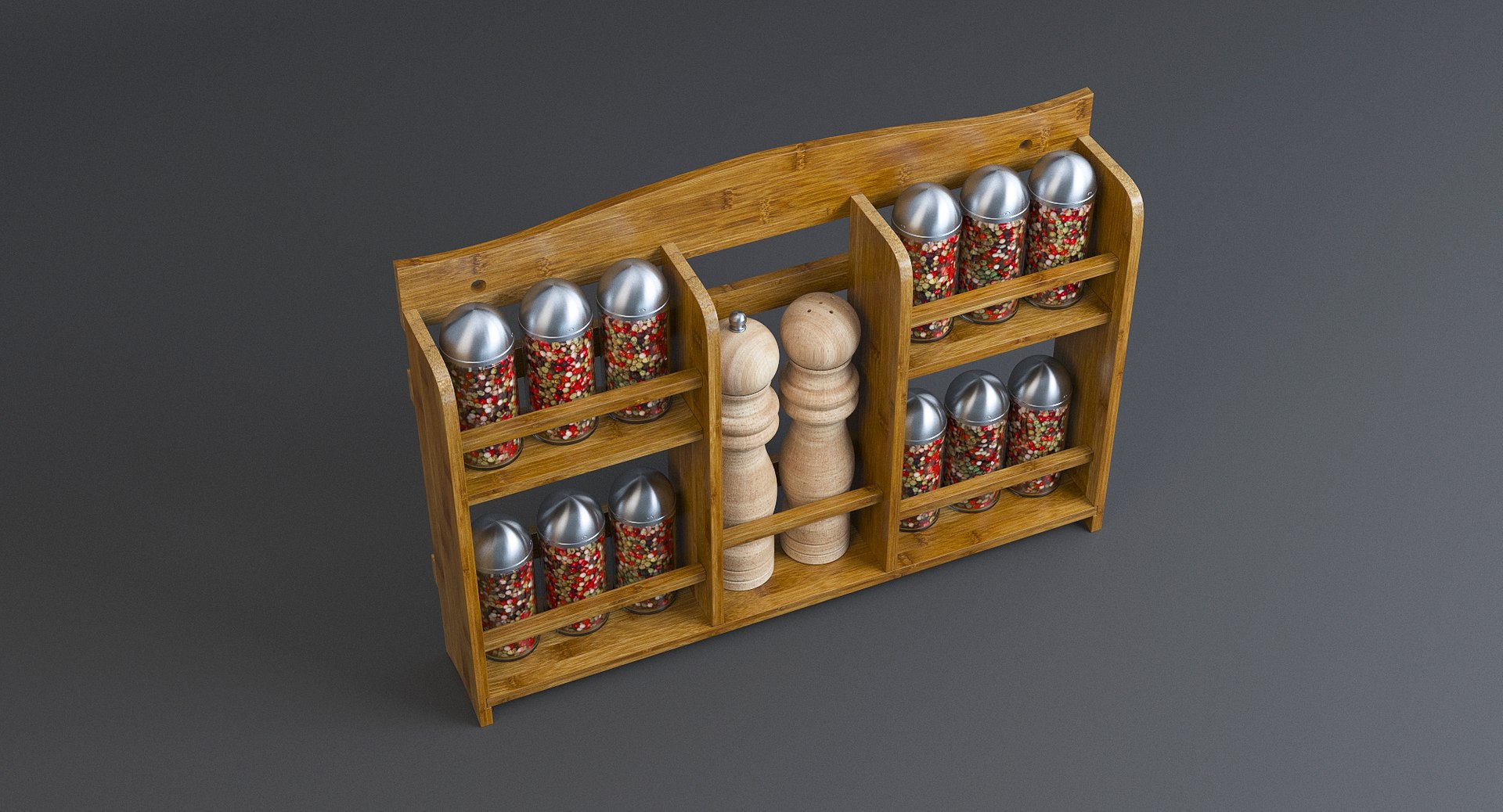 Bamboo wood wall spice 3D model - TurboSquid 1323799