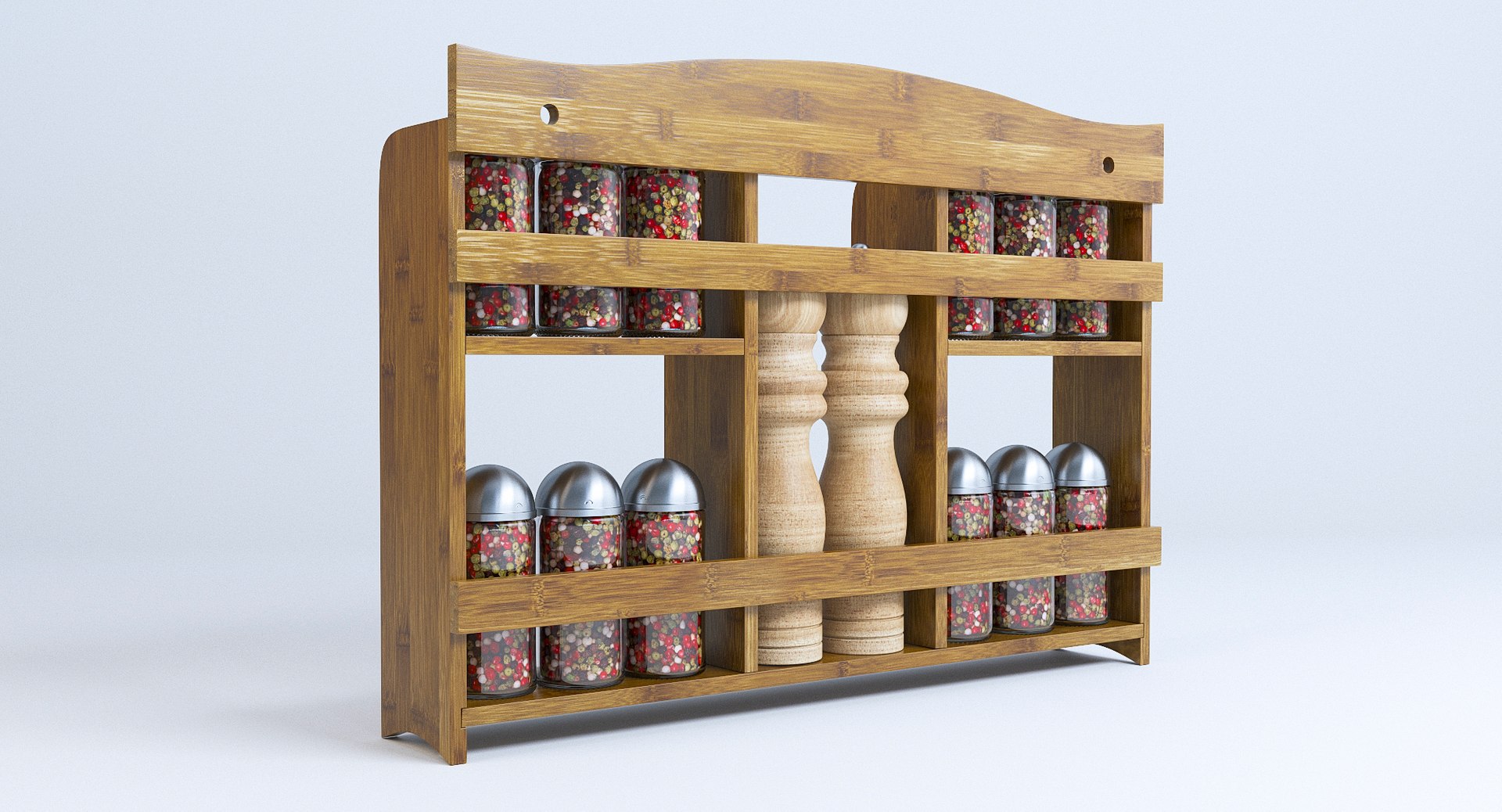 Bamboo wood wall spice 3D model - TurboSquid 1323799