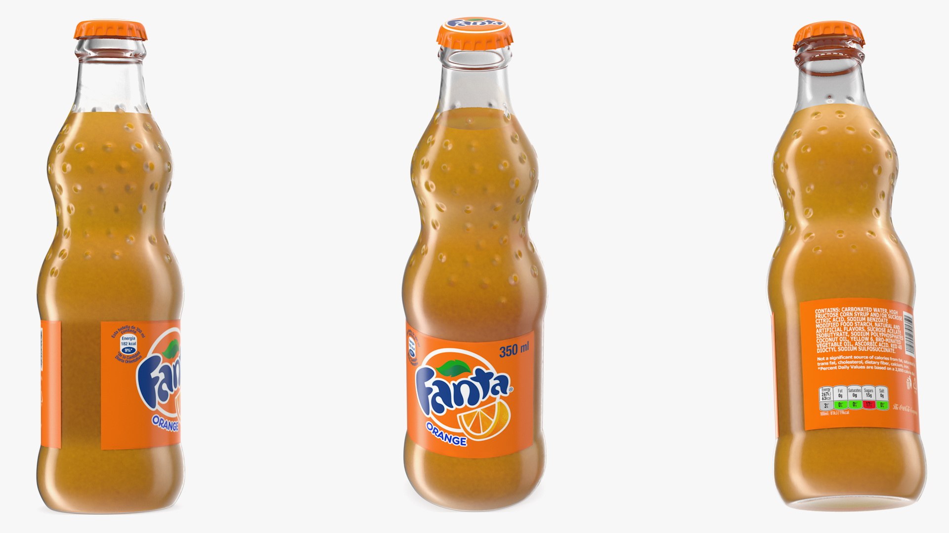 3D fanta glass bottle model - TurboSquid 1451113