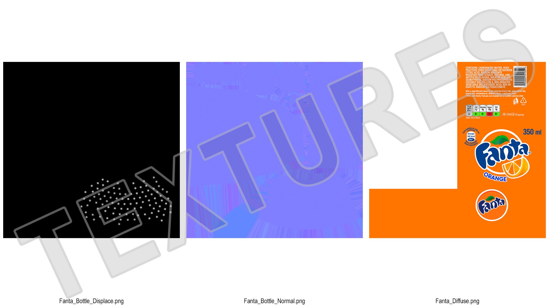 3D fanta glass bottle model - TurboSquid 1451113