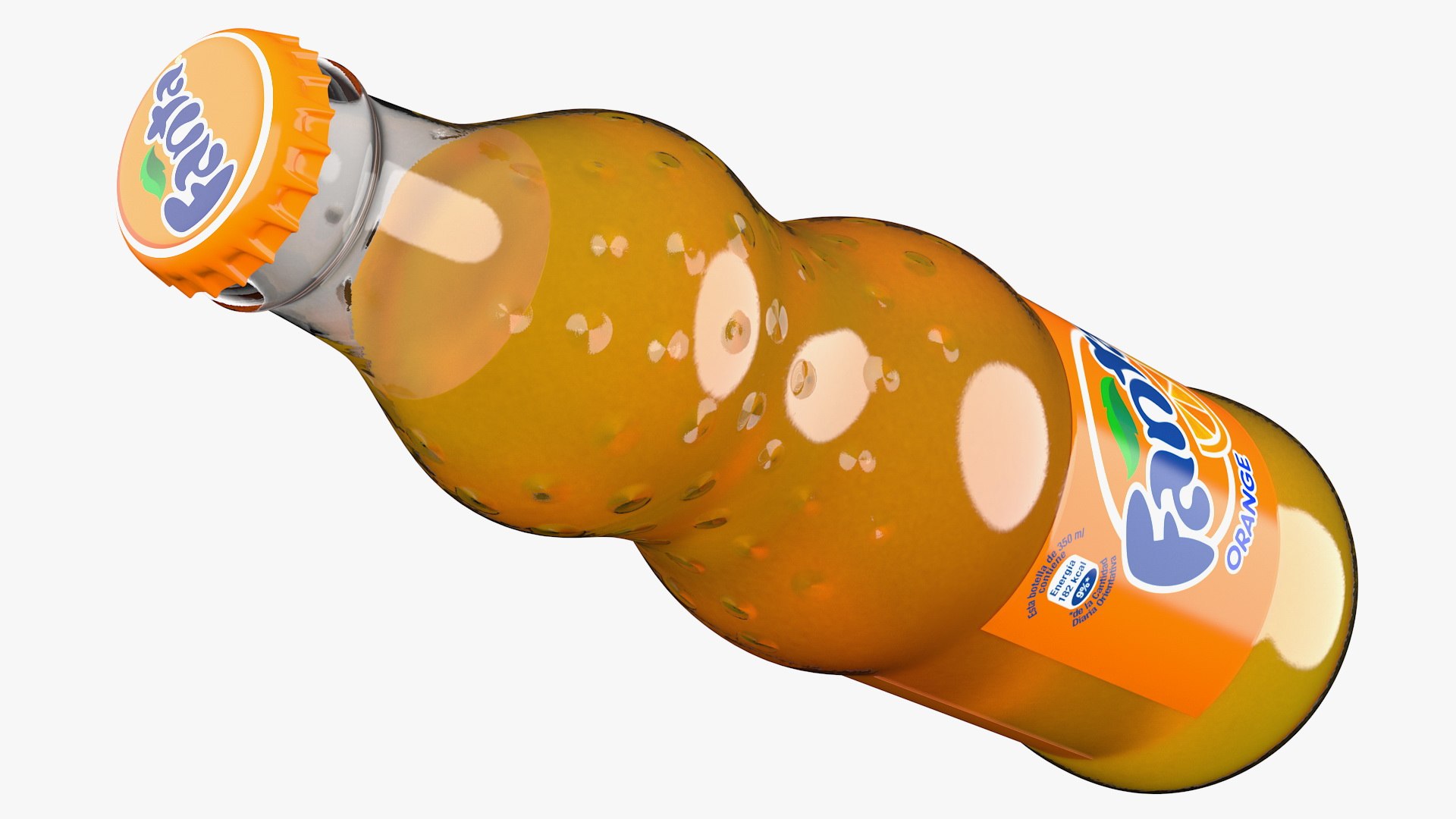 3D fanta glass bottle model - TurboSquid 1451113