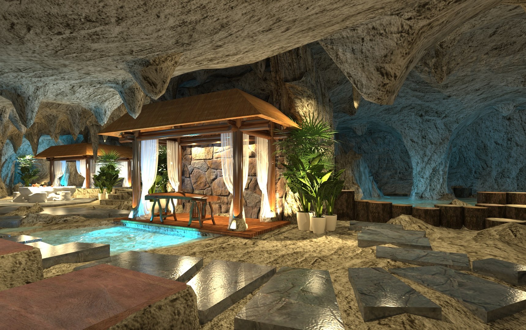 Cave interior design 3D - TurboSquid 2146175