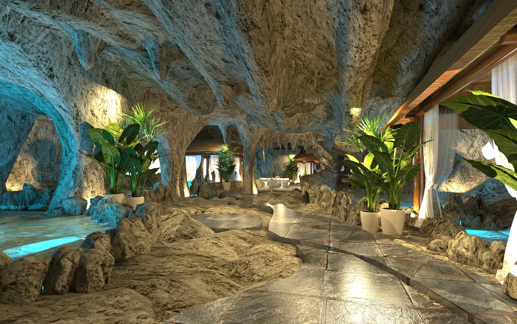 Cave interior design 3D - TurboSquid 2146175