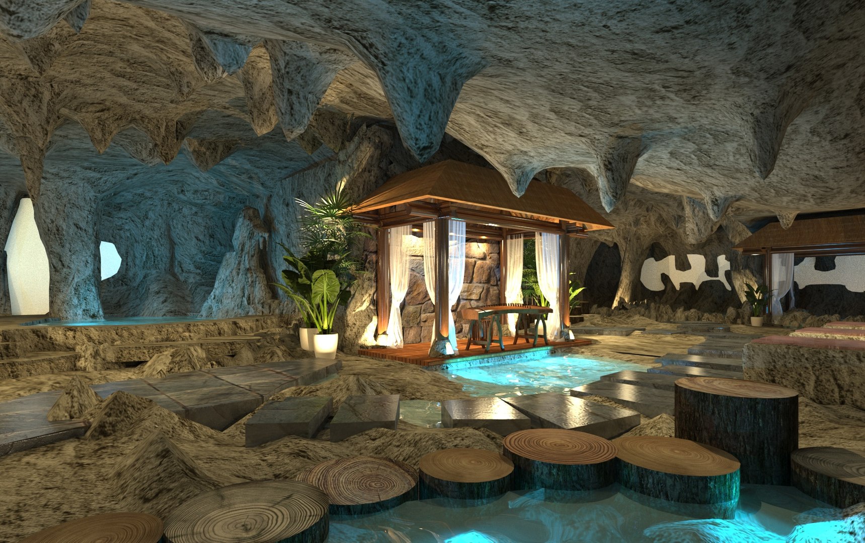 Cave interior design 3D - TurboSquid 2146175