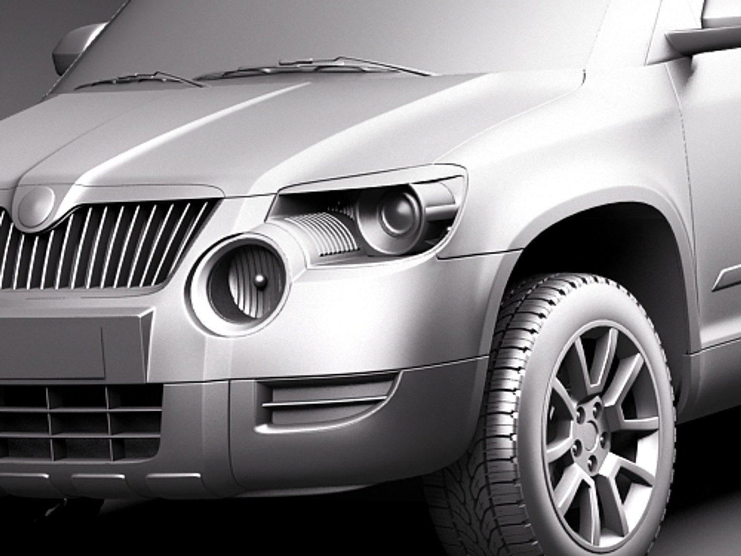 3ds max skoda yeti 2010