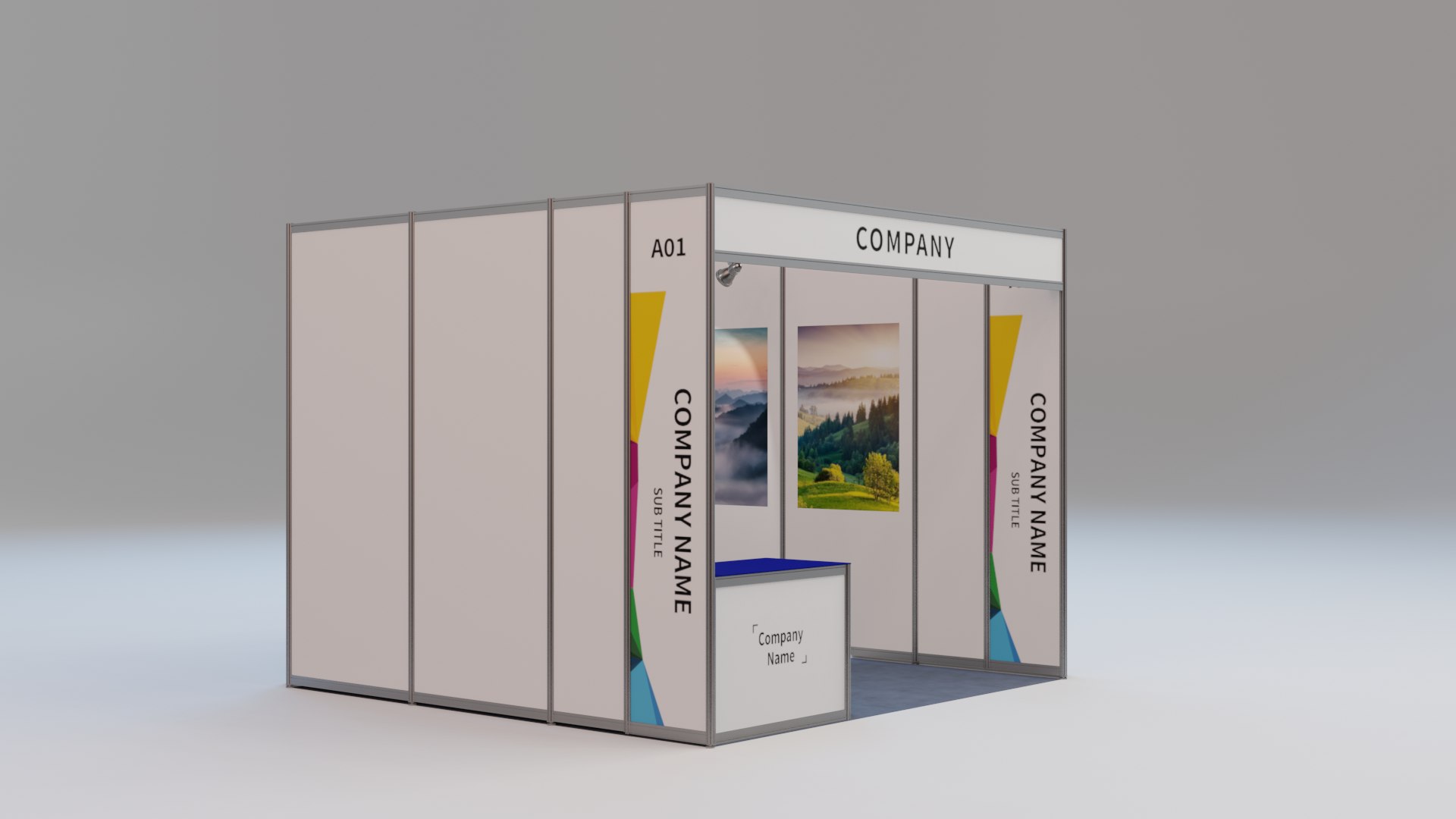 3D Exhibition Trade Show Booth Design B 3m X 3m - TurboSquid 2030242