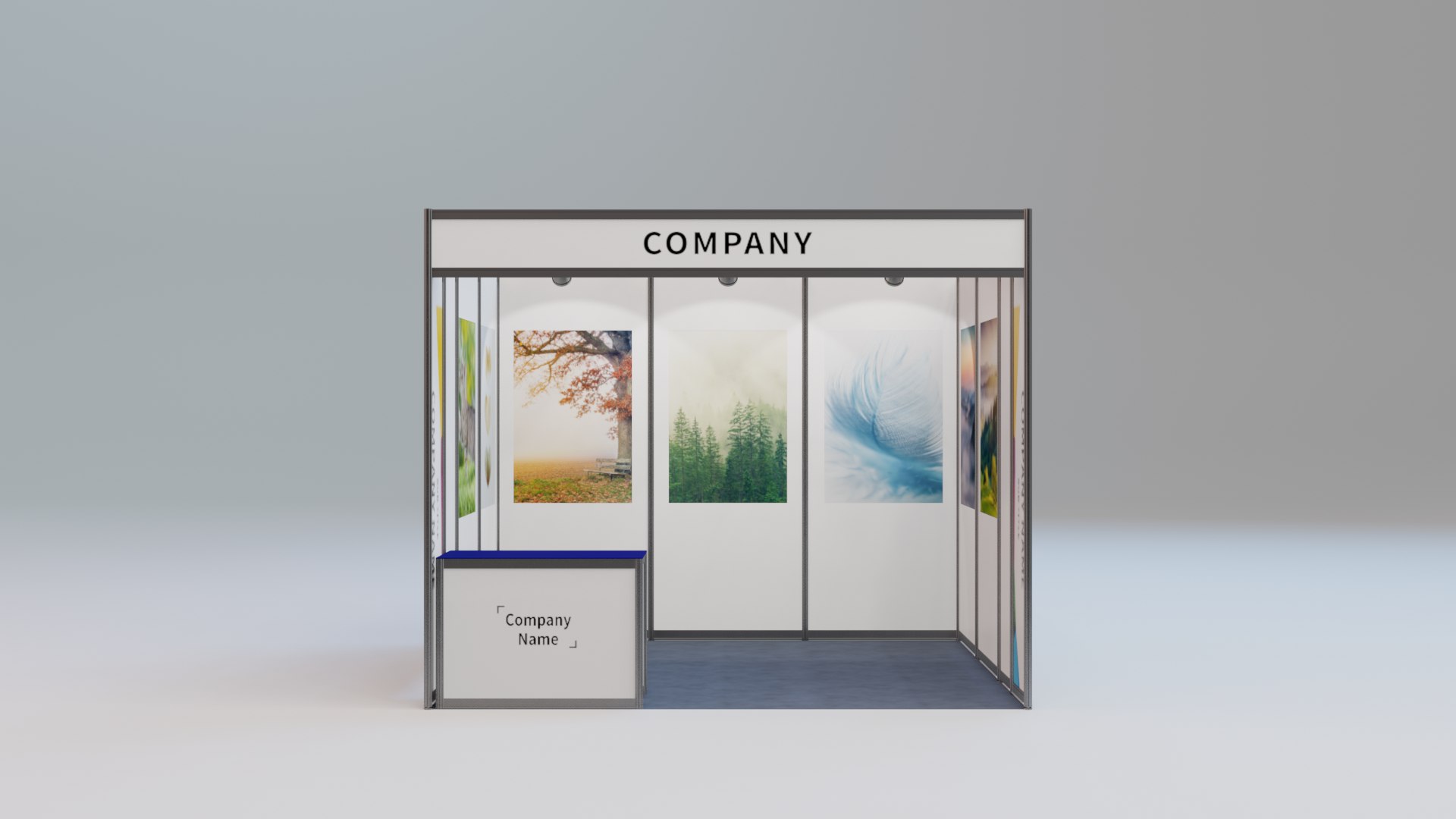 3D Exhibition Trade Show Booth Design B 3m X 3m - TurboSquid 2030242