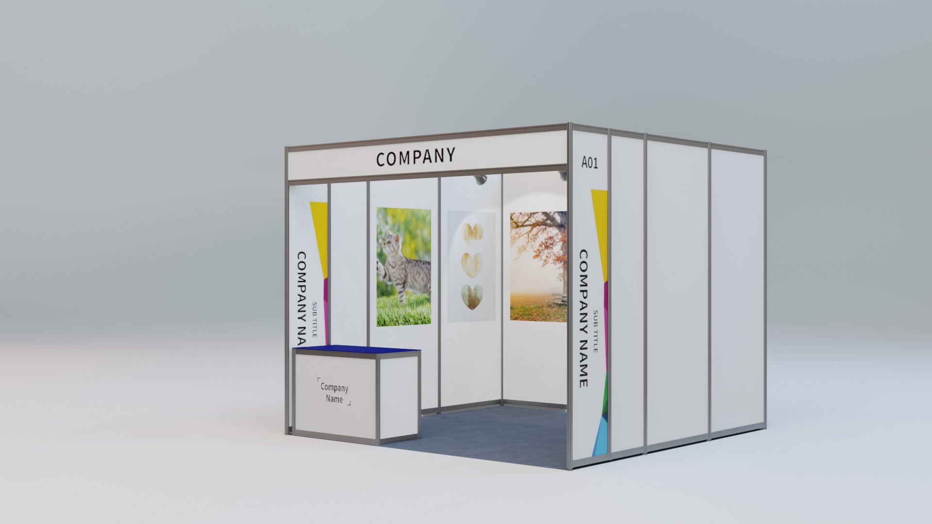 3D Exhibition Trade Show Booth Design B 3m X 3m - TurboSquid 2030242