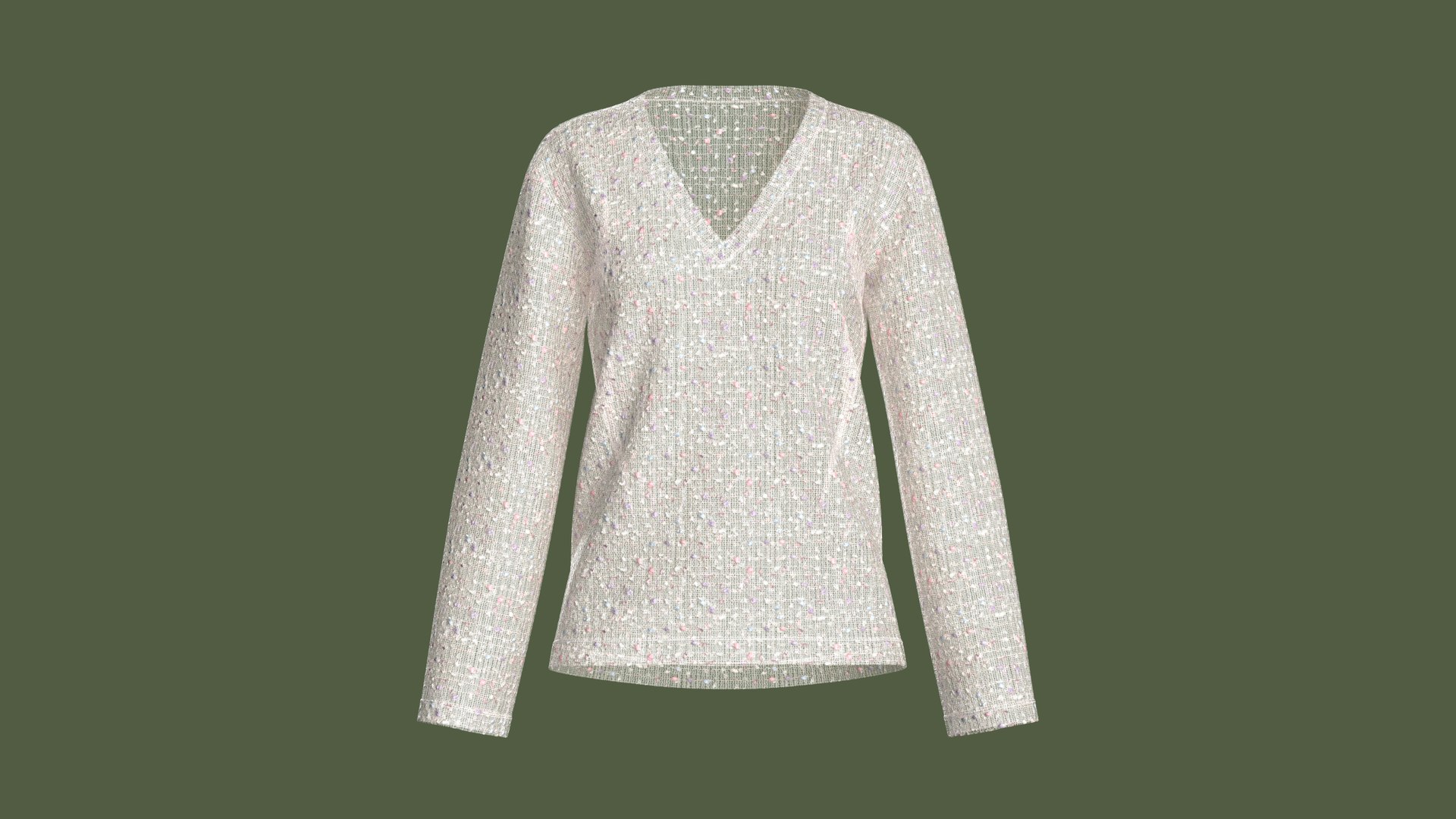 Girls V-Neck Tops 3D Model - TurboSquid 2208455