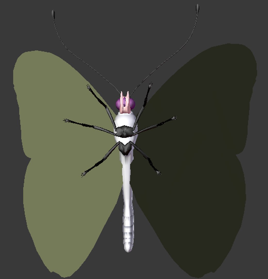 Realistic Butterfly Obj