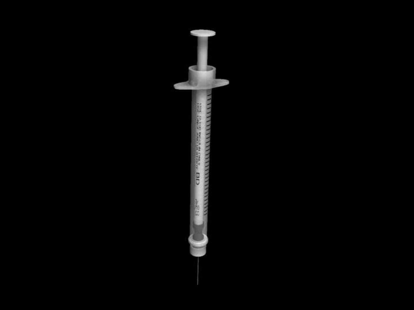 3d syringe needle model