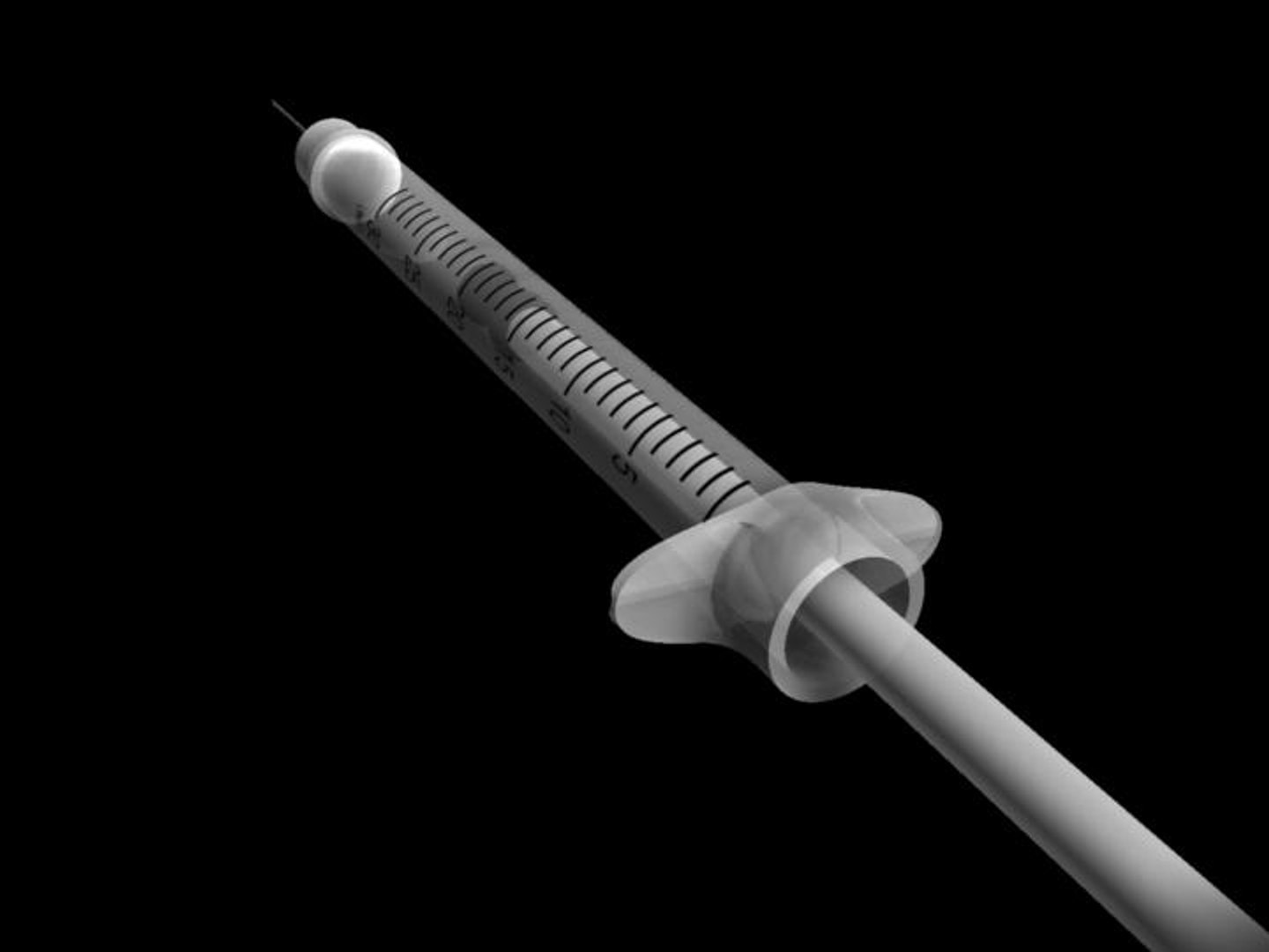 3d syringe needle model